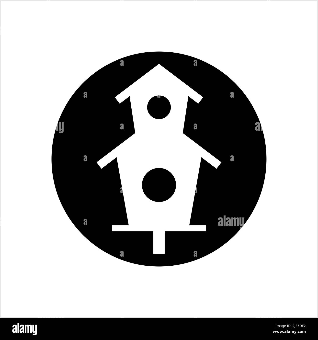 Bird House Icon, Nest, Bird House Vector Art Illustration Stock Vector ...