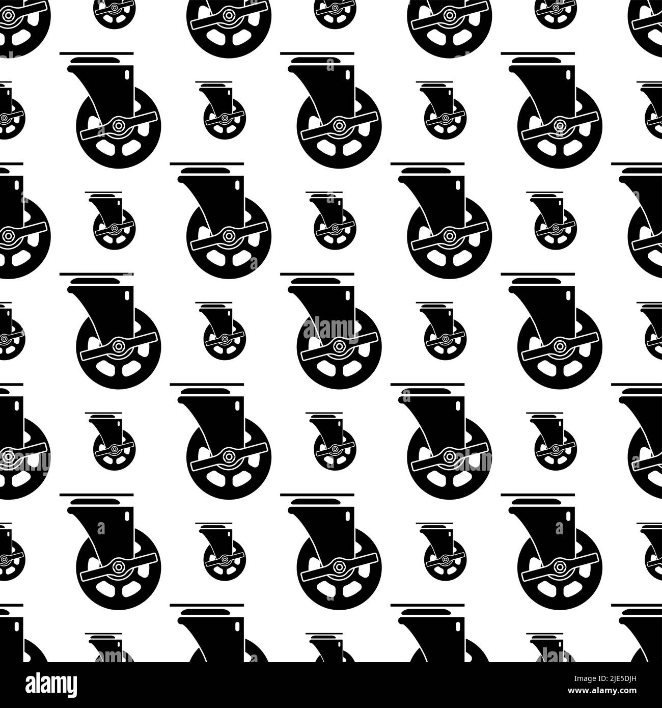 Caster Wheel Icon Seamless Pattern Vector Art Illustration Stock Vector ...