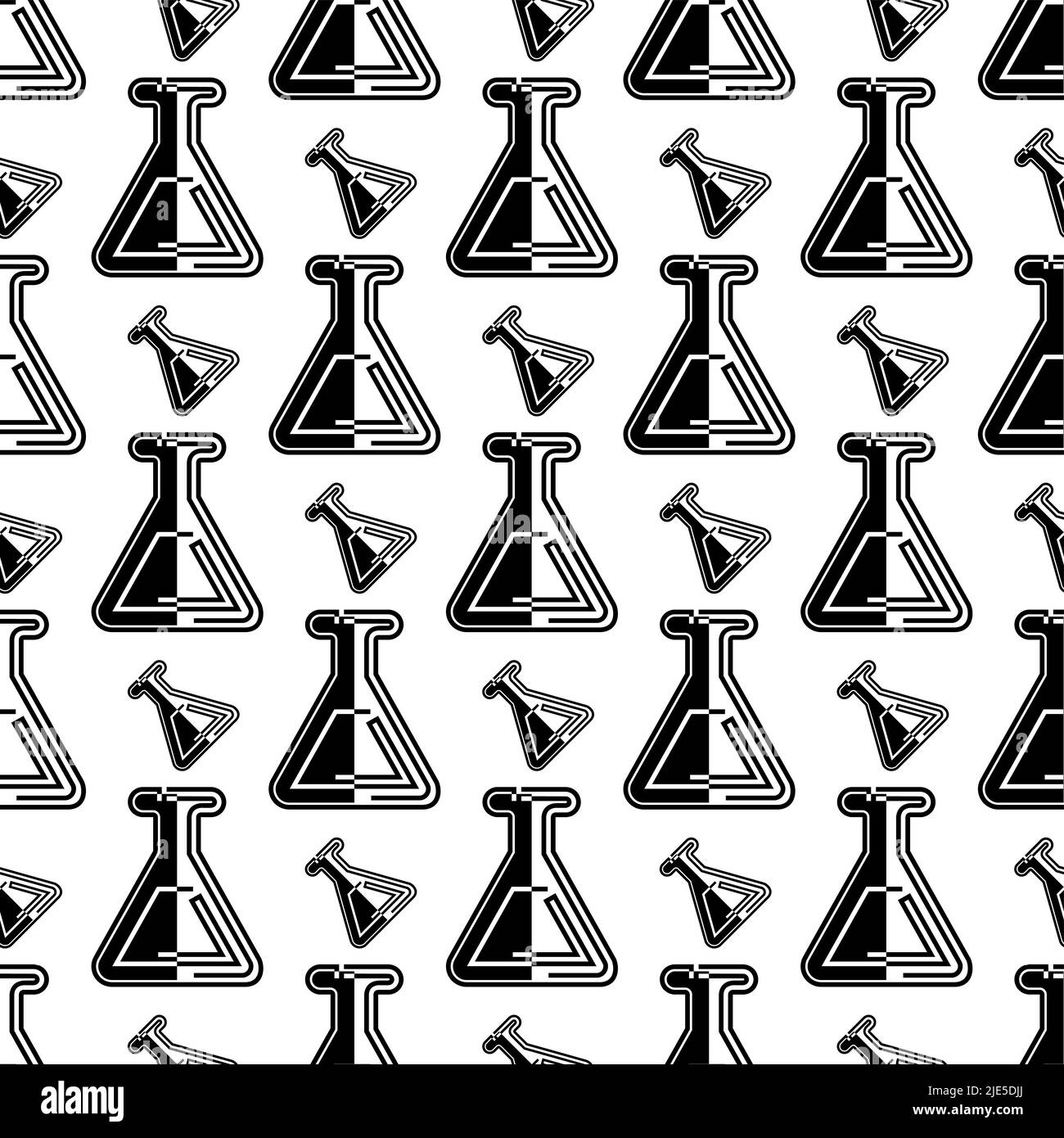 Beaker Icon Seamless Pattern, Beaker Vector Art Illustration Stock ...