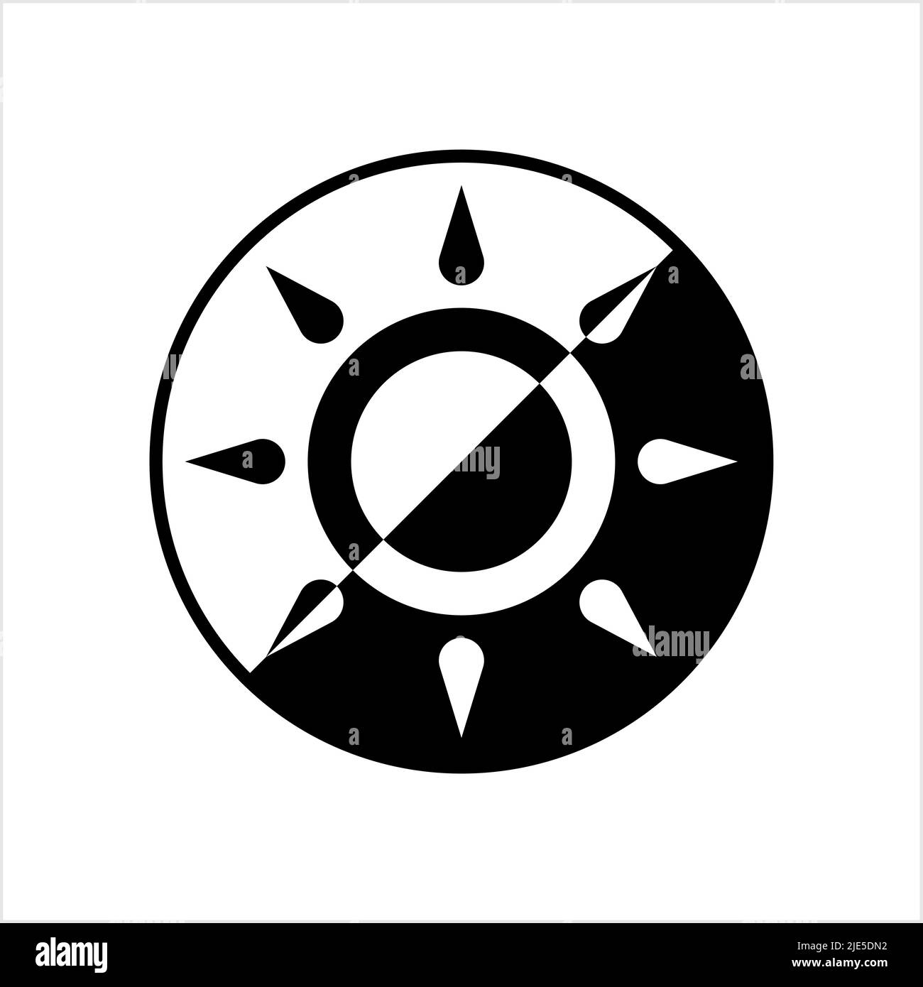 Brightness Icon, Intensity Setting Vector Art Illustration Stock Vector ...