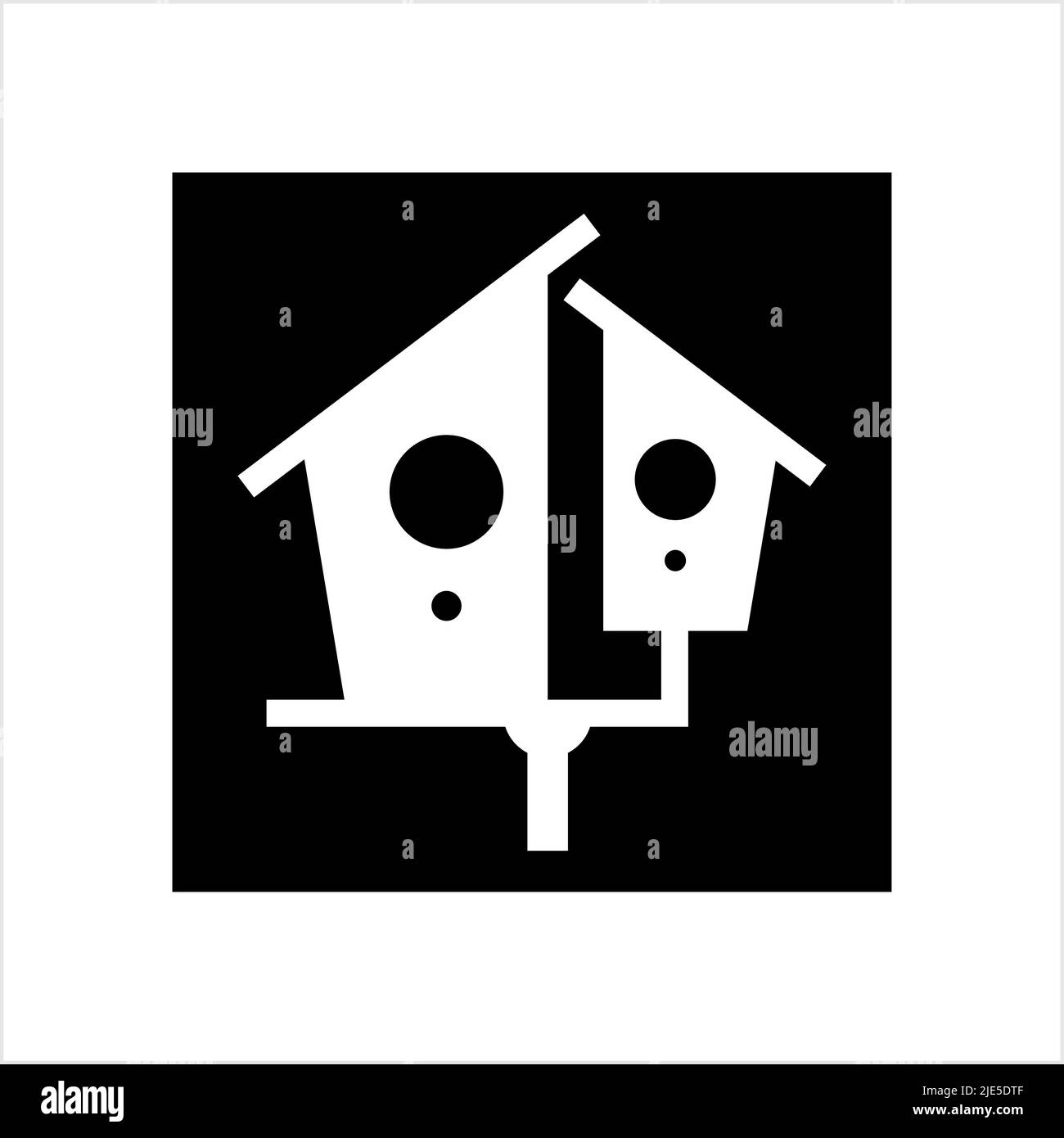Bird House Icon, Nest, Bird House Vector Art Illustration Stock Vector ...