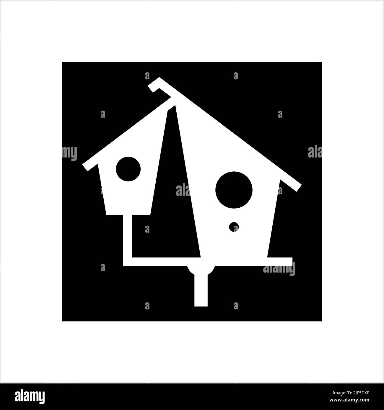 Bird House Icon, Nest, Bird House Vector Art Illustration Stock Vector ...