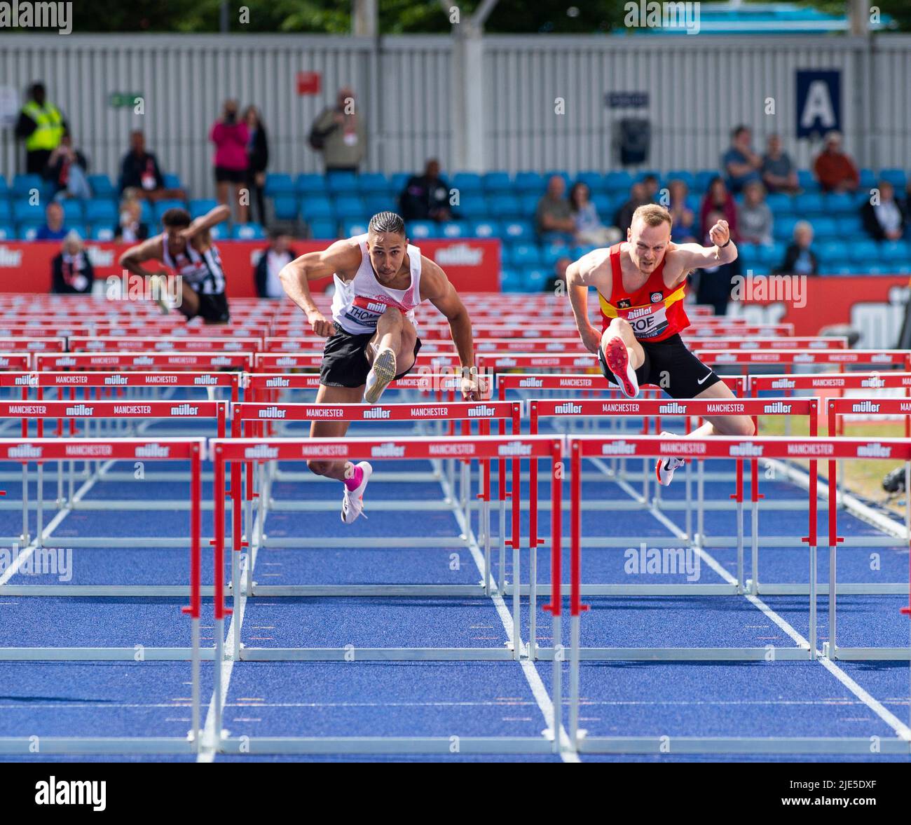 Manchester, UK. 25th June 2022. 25-6-2022: Day 2 Elliot Thompson during ...