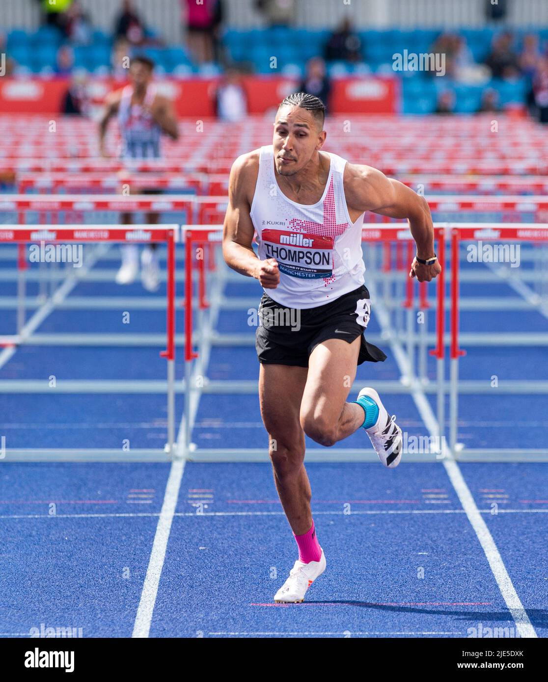 Manchester, UK. 25th June 2022. 25-6-2022: Day 2 Elliot Thompson during ...
