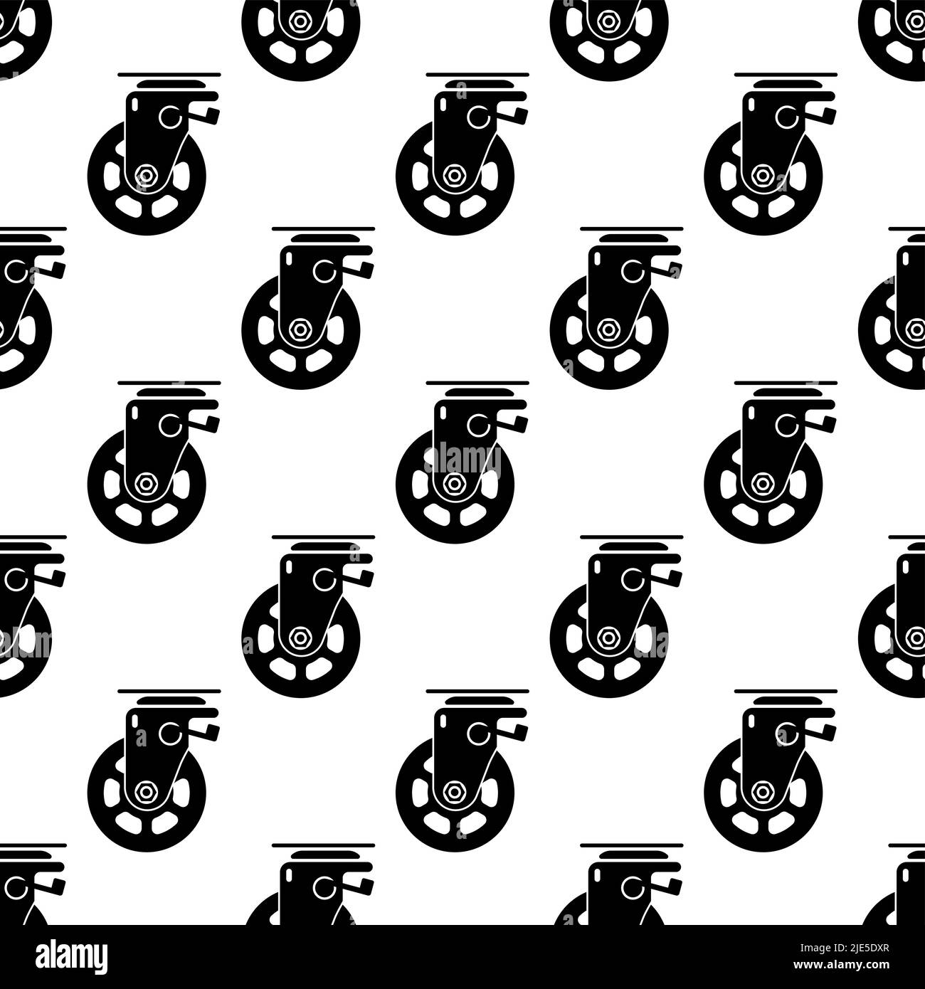 Caster Wheel Icon Seamless Pattern Vector Art Illustration Stock Vector ...