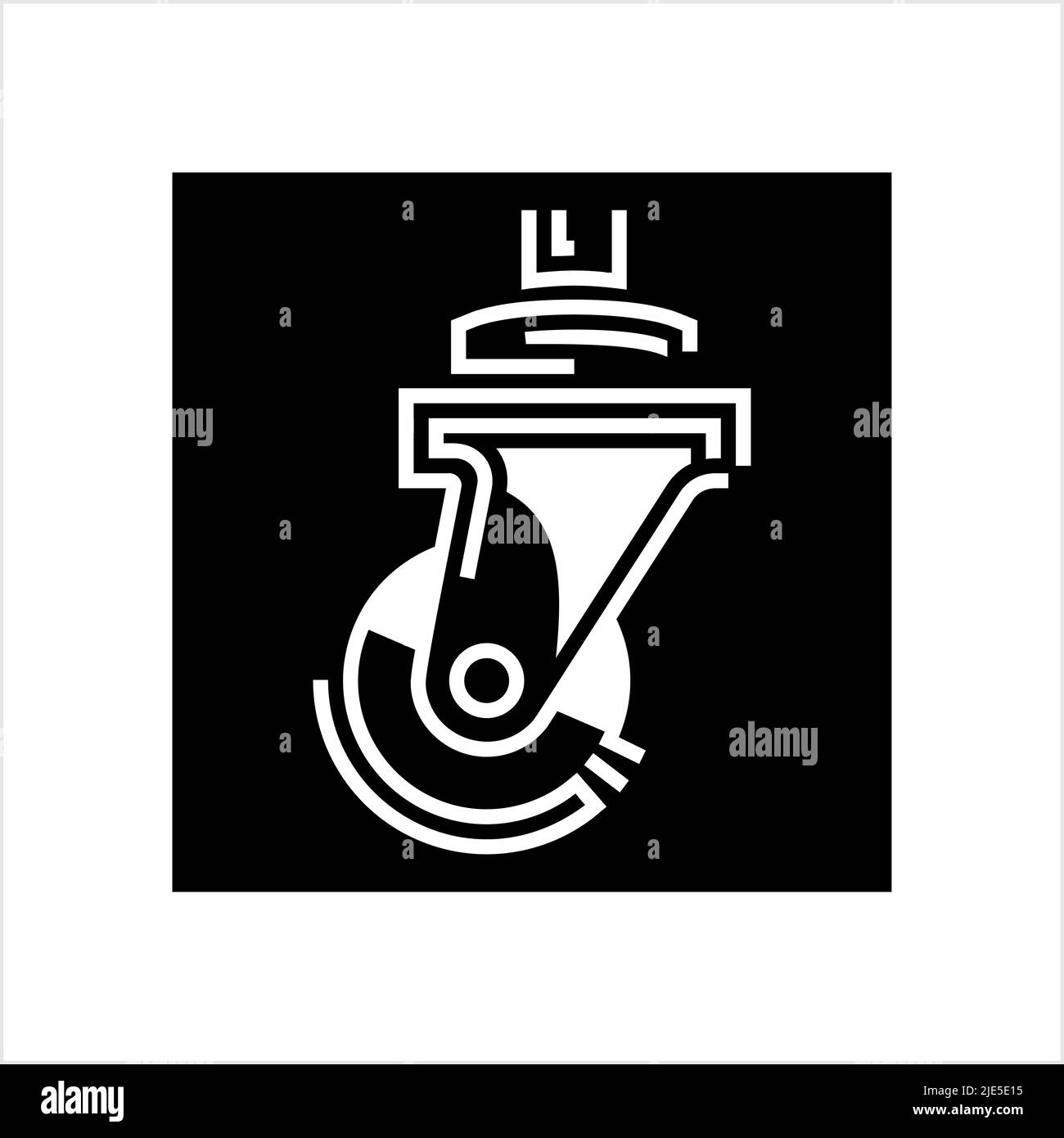 Caster Wheel Icon Vector Art Illustration Stock Vector Image & Art - Alamy