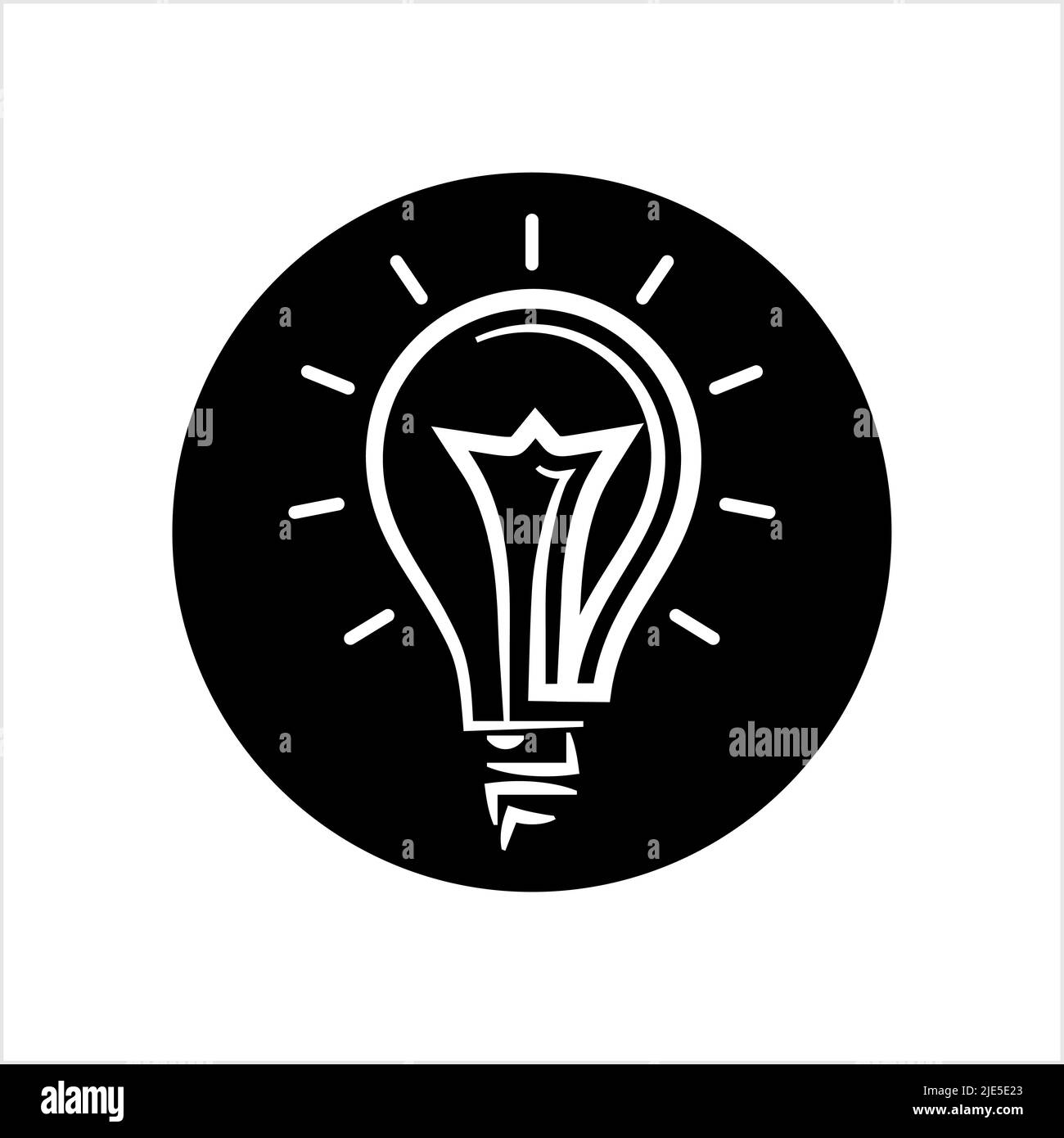 Bulb Icon, Idea Icon, Lamp Icon Vector Art Illustration Stock Vector ...