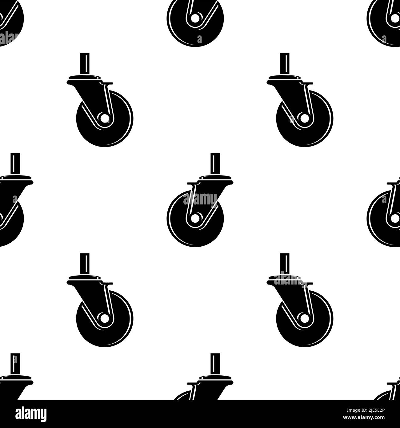 Caster Wheel Icon Seamless Pattern Vector Art Illustration Stock Vector ...