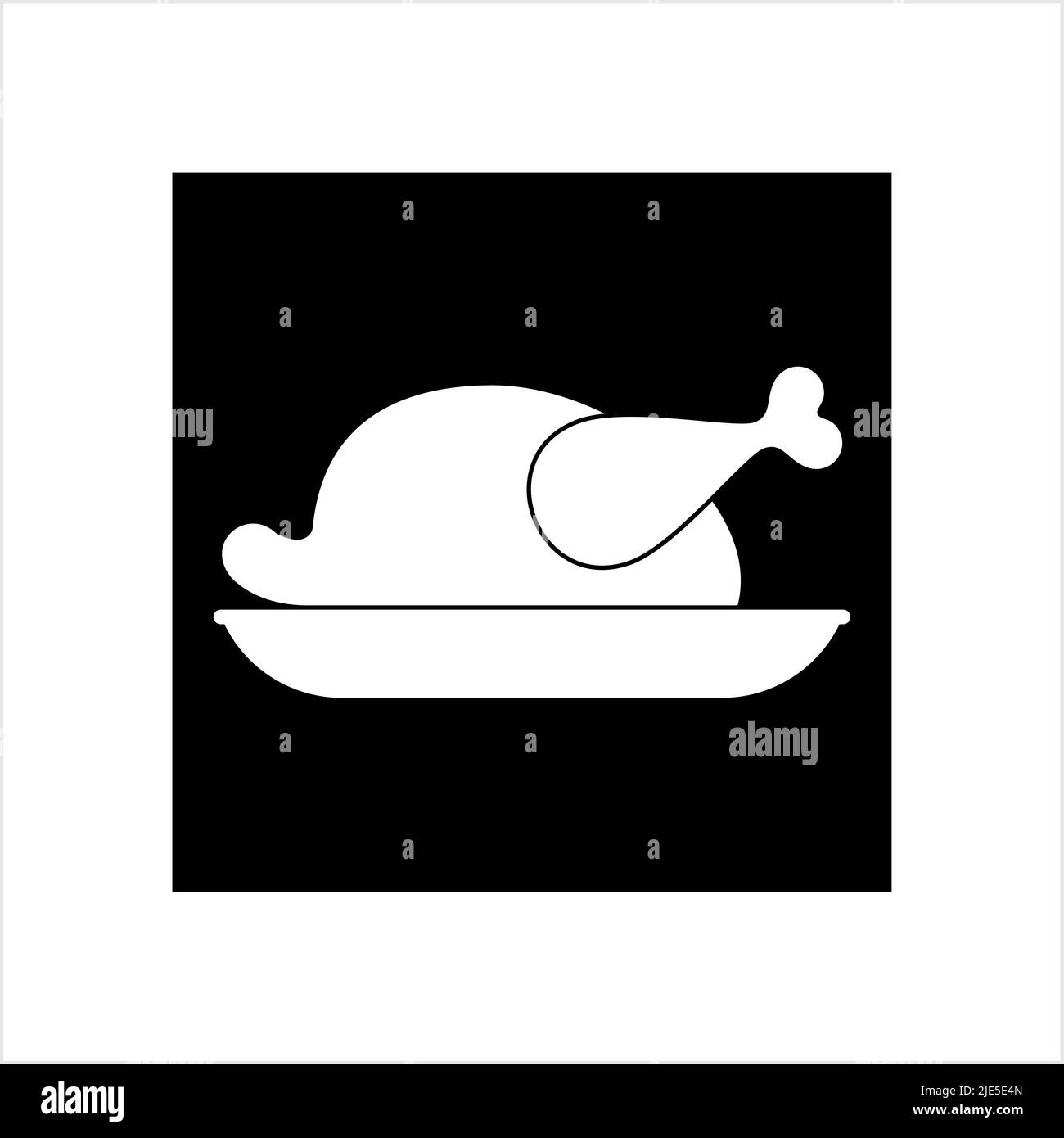 Chicken Icon, Turkey Icon Vector Art Illustration Stock Vector Image ...