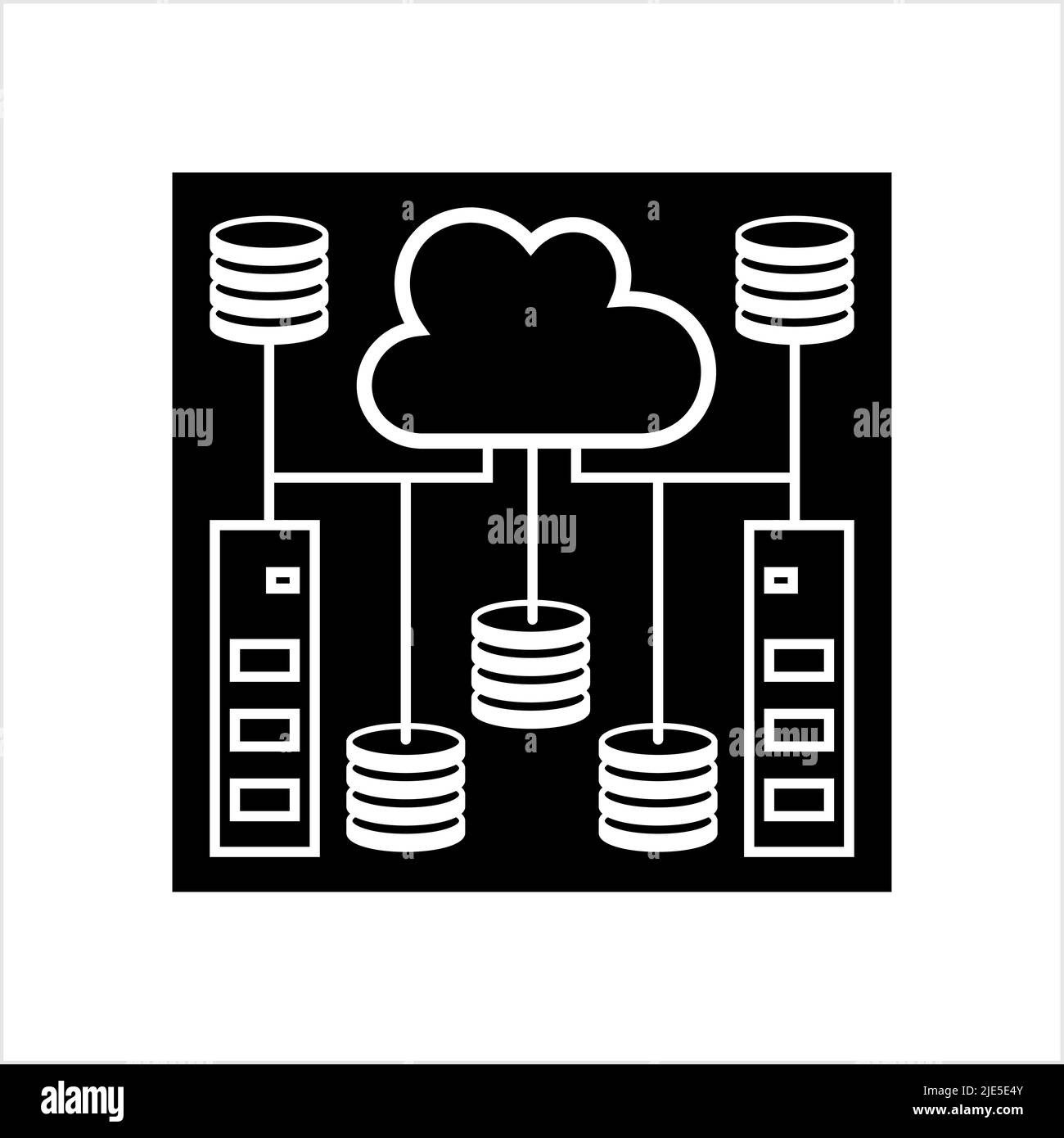 Cloud Database Icon, Data Base Icon Vector Art Illustration Stock Vector Image & Art - Alamy
