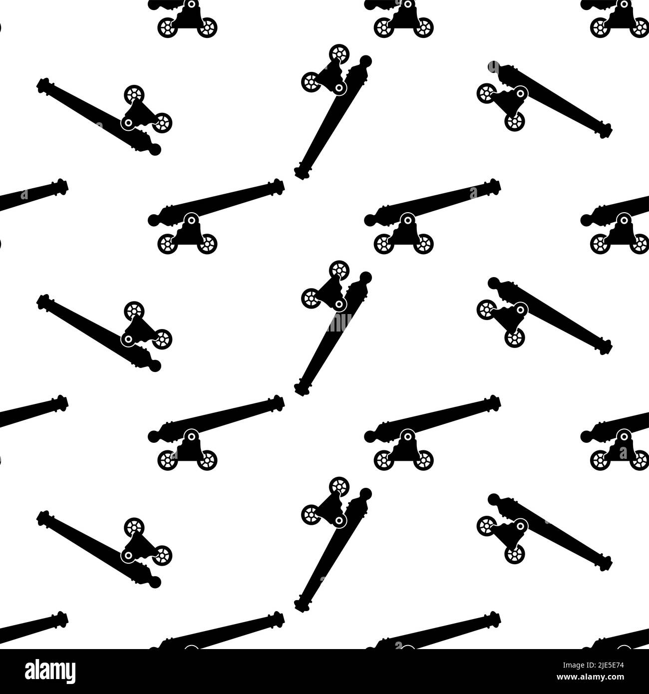 Cannon Icon Seamless Pattern, Weapon Icon, Old Style Vector Art ...