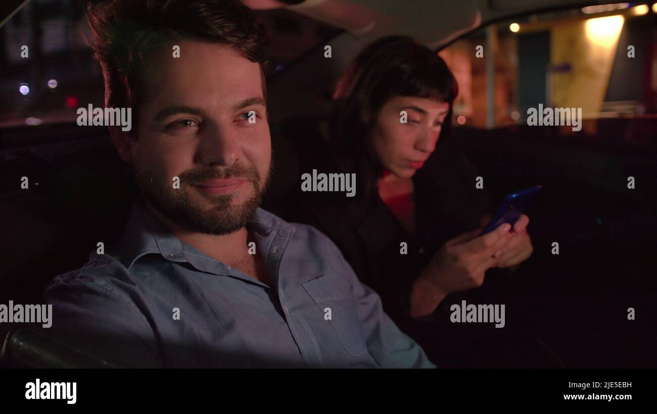 Adult waiting for taxi night hi-res stock photography and images - Alamy