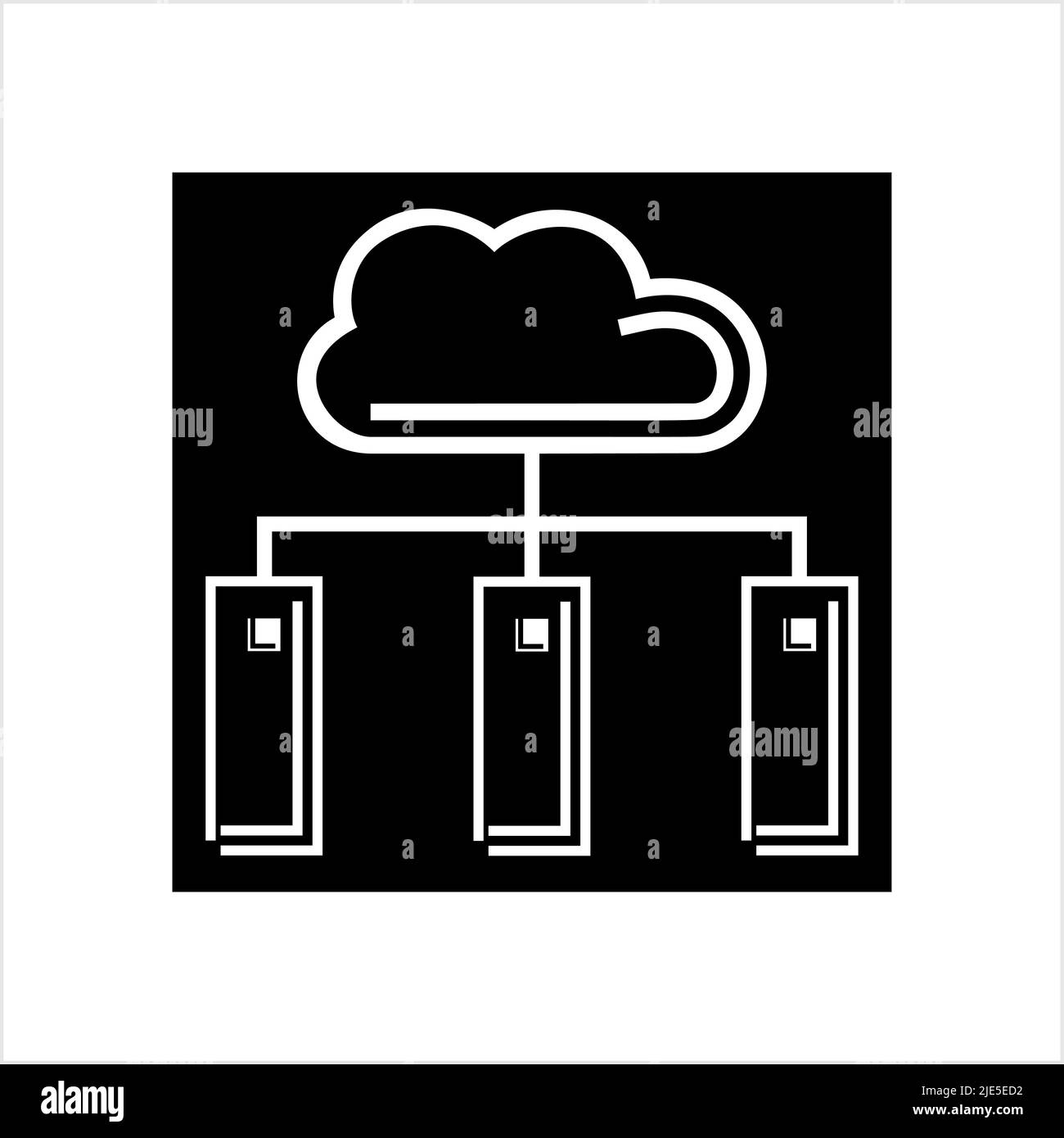 Cloud Database Icon, Data Base Icon Vector Art Illustration Stock ...