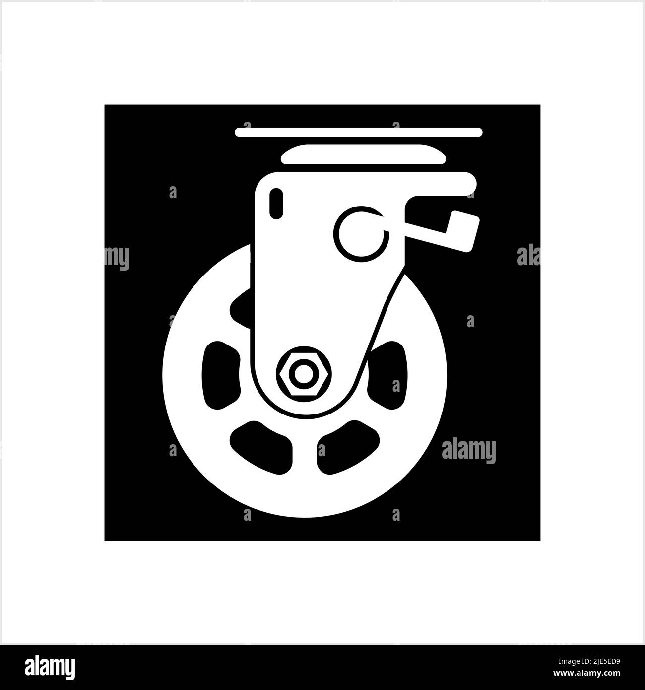 Caster Wheel Icon Vector Art Illustration Stock Vector Image & Art - Alamy