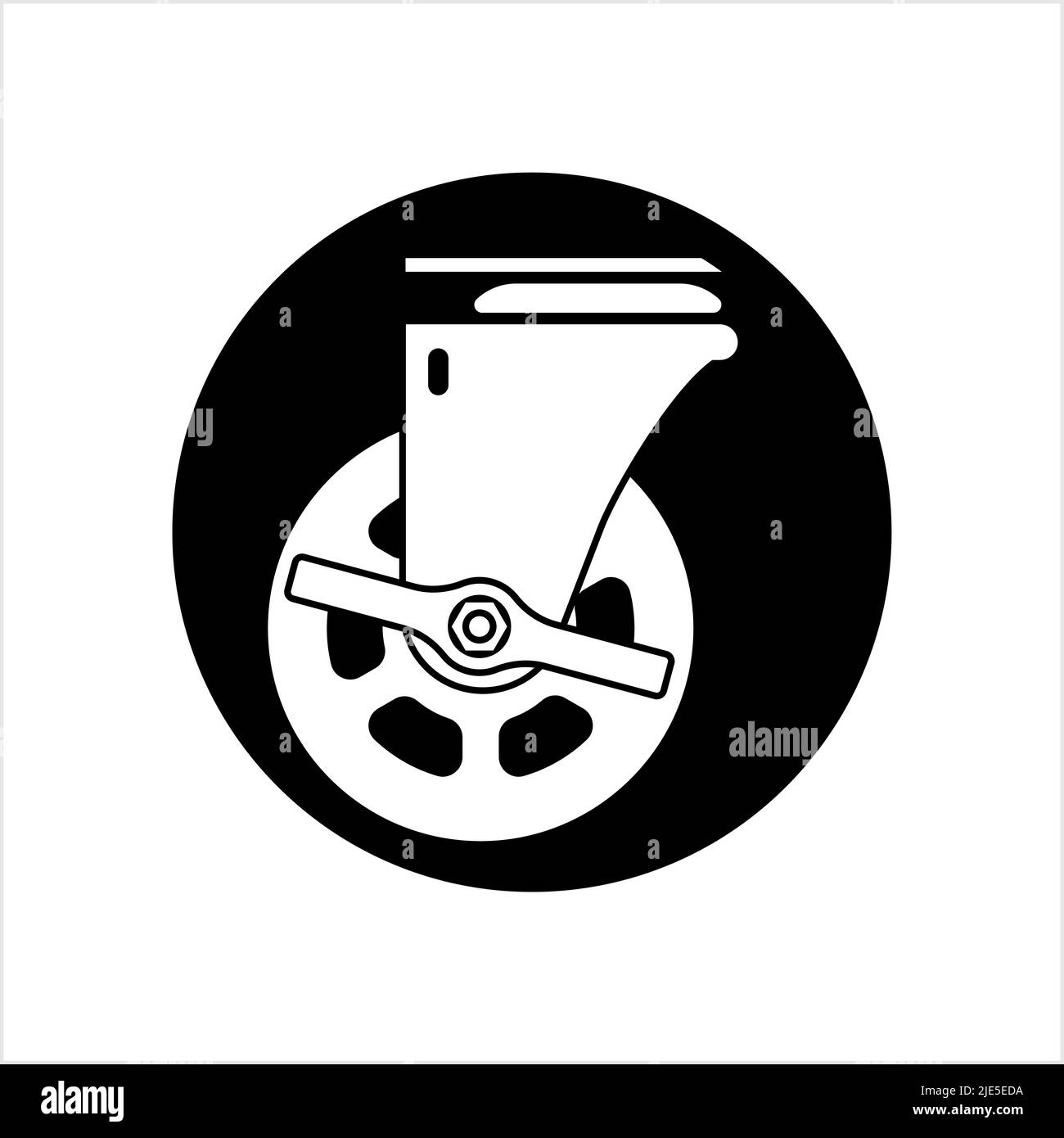 Caster Wheel Icon Vector Art Illustration Stock Vector Image & Art - Alamy