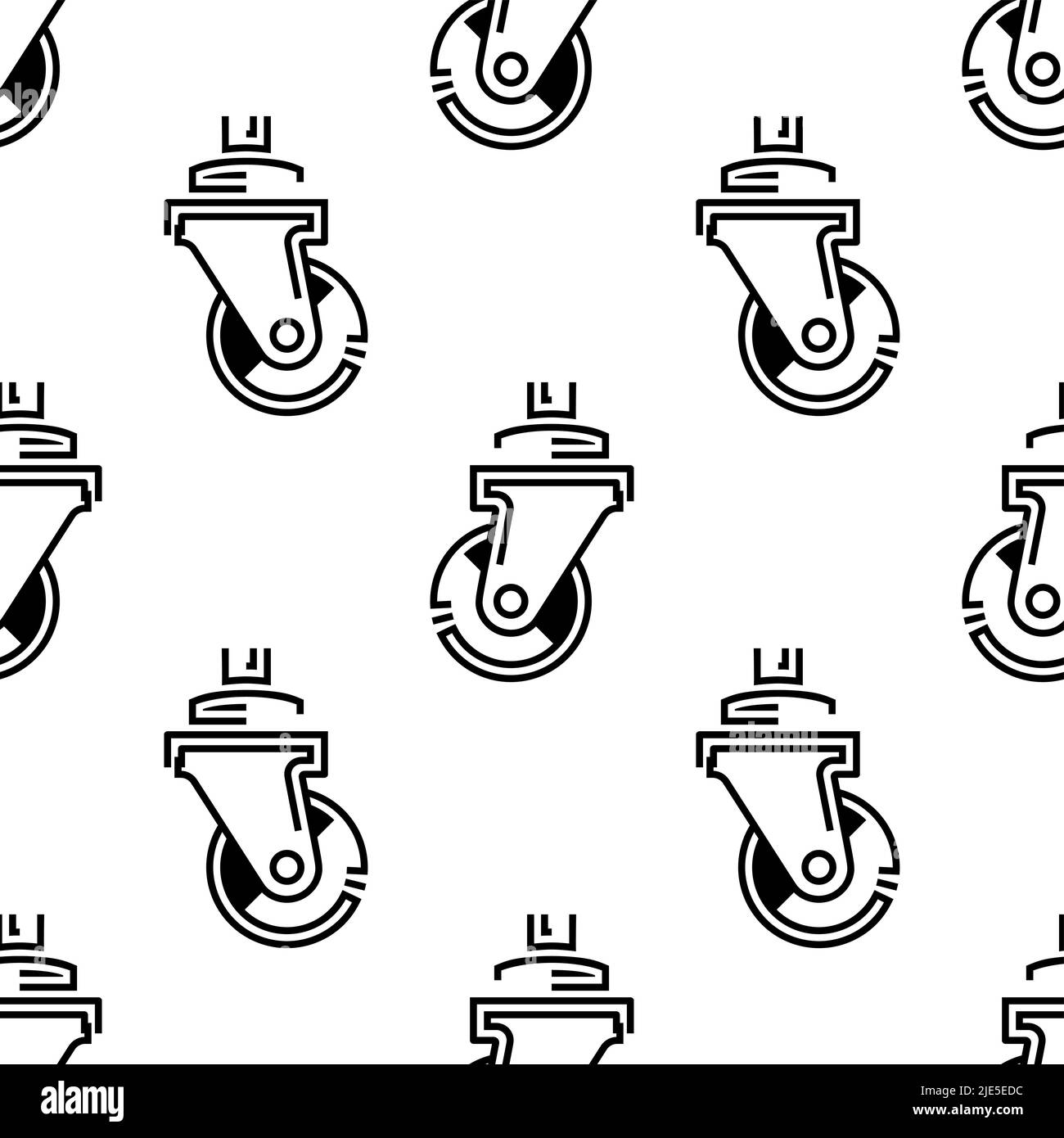 Caster Wheel Icon Seamless Pattern Vector Art Illustration Stock Vector ...