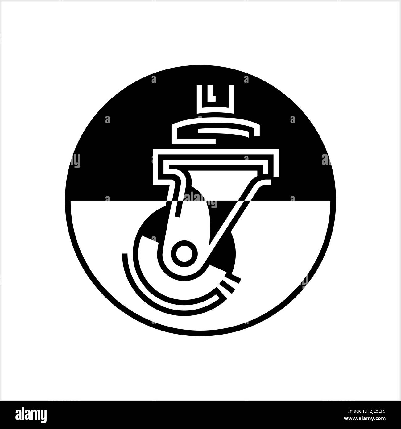Caster Wheel Icon Vector Art Illustration Stock Vector Image & Art - Alamy