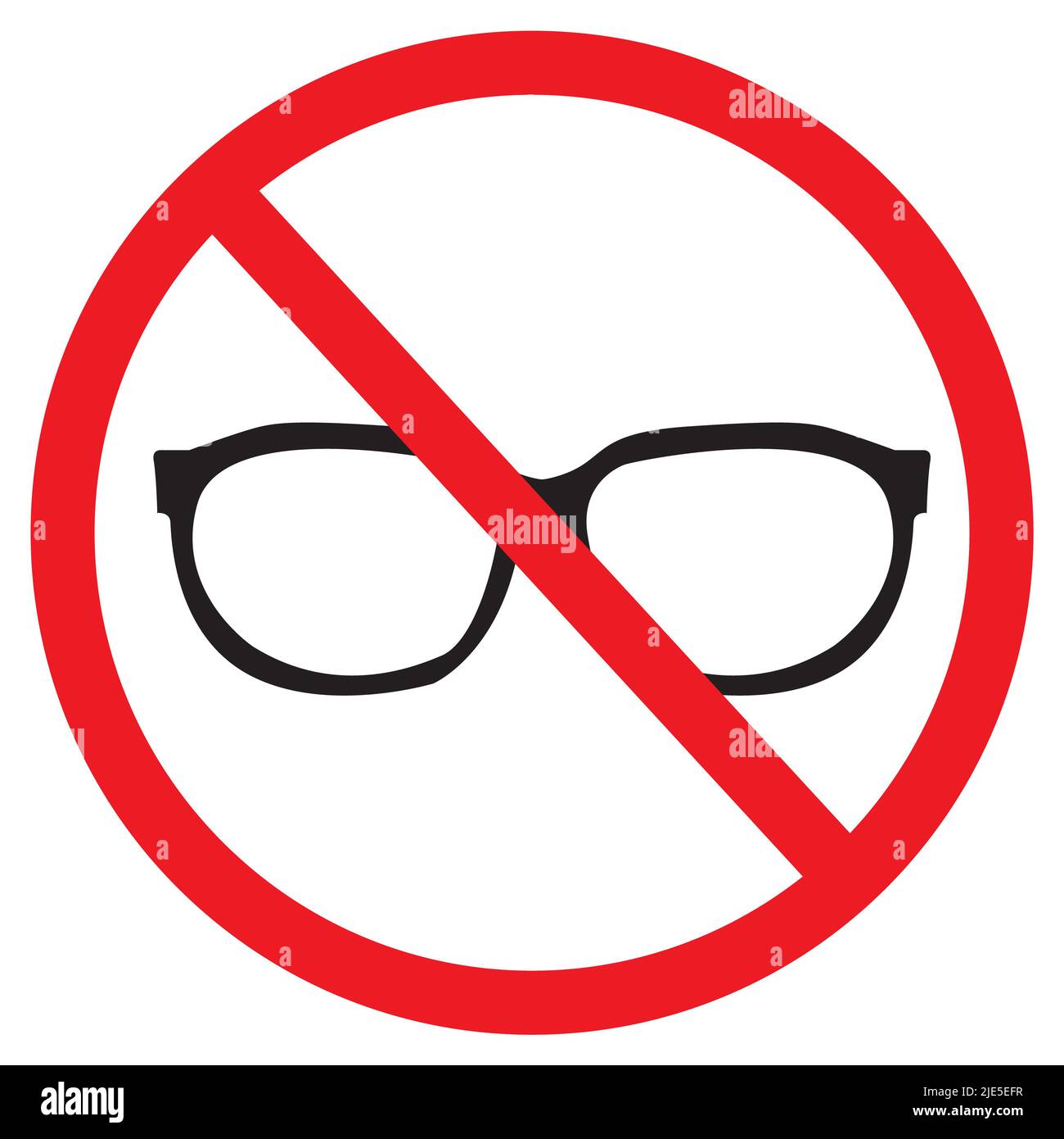 no glasses sign on white background. restriction icon. prohibiting sign ...