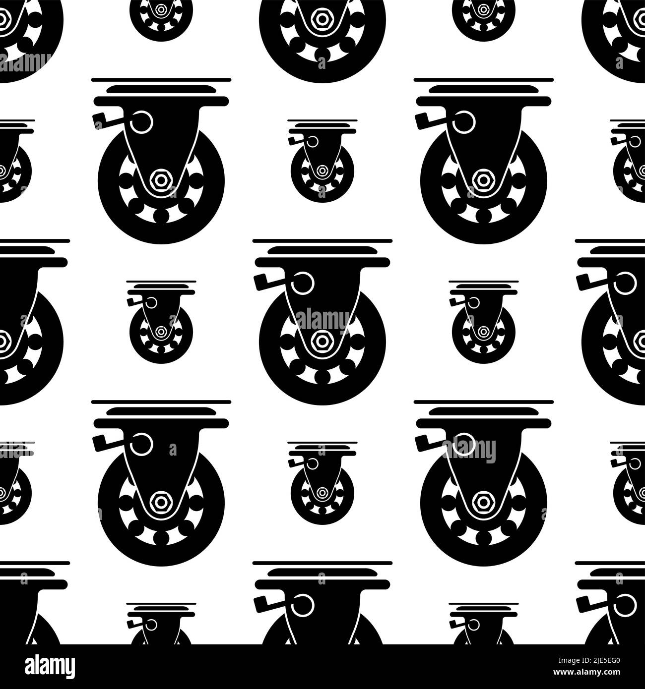 Caster Wheel Icon Seamless Pattern Vector Art Illustration Stock Vector ...