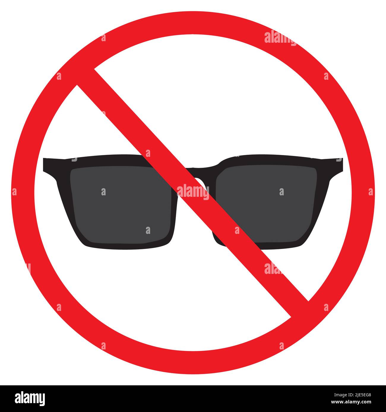 no sunglasses sign on white background. no sunglasses symbol ...