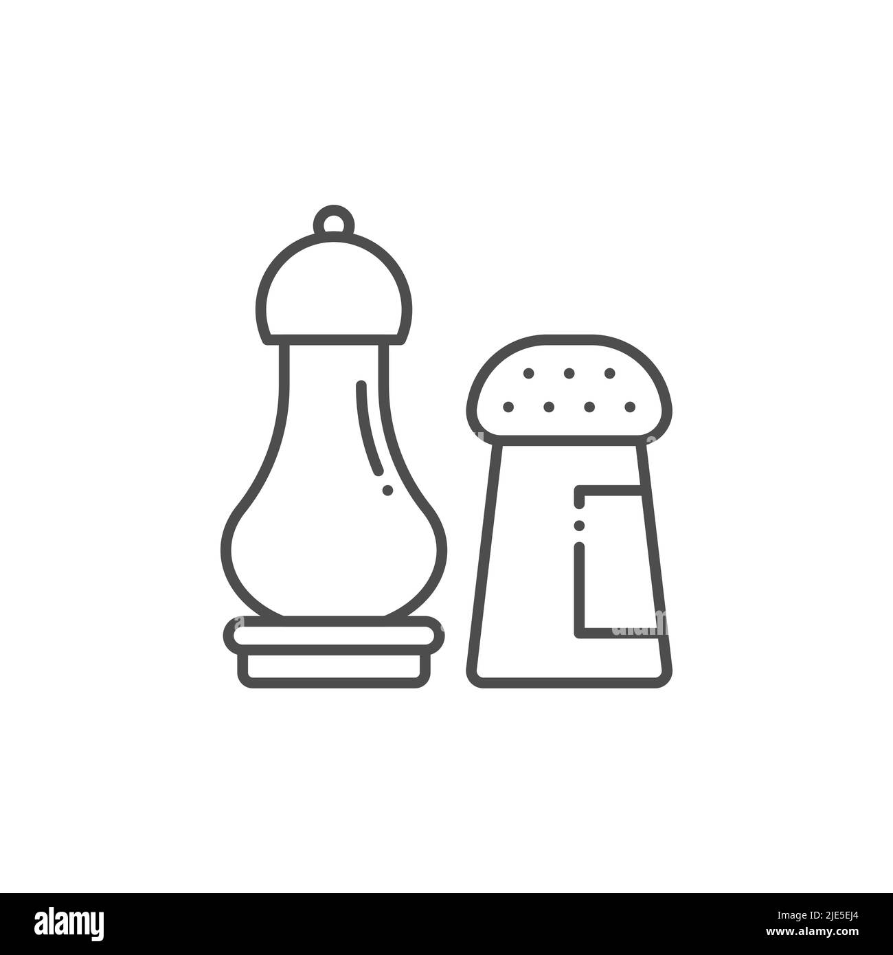 salt and pepper shakers line icon, outline vector sign, linear ...
