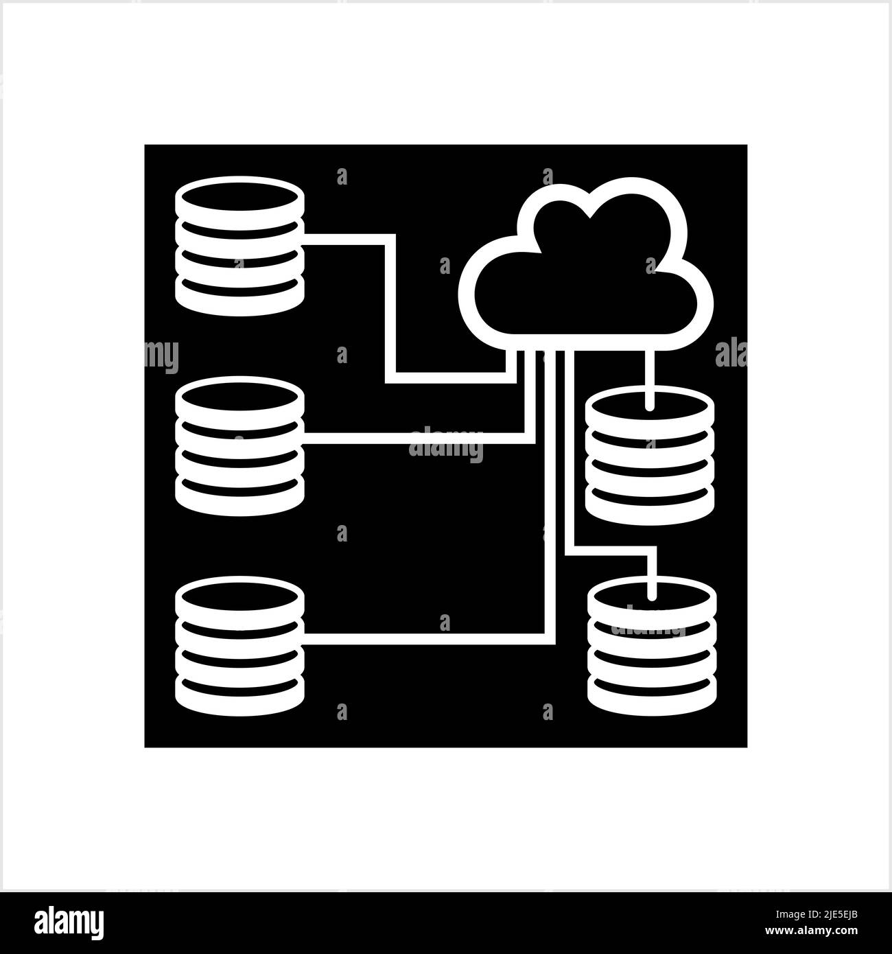 Cloud Database Icon, Data Base Icon Vector Art Illustration Stock Vector Image & Art - Alamy