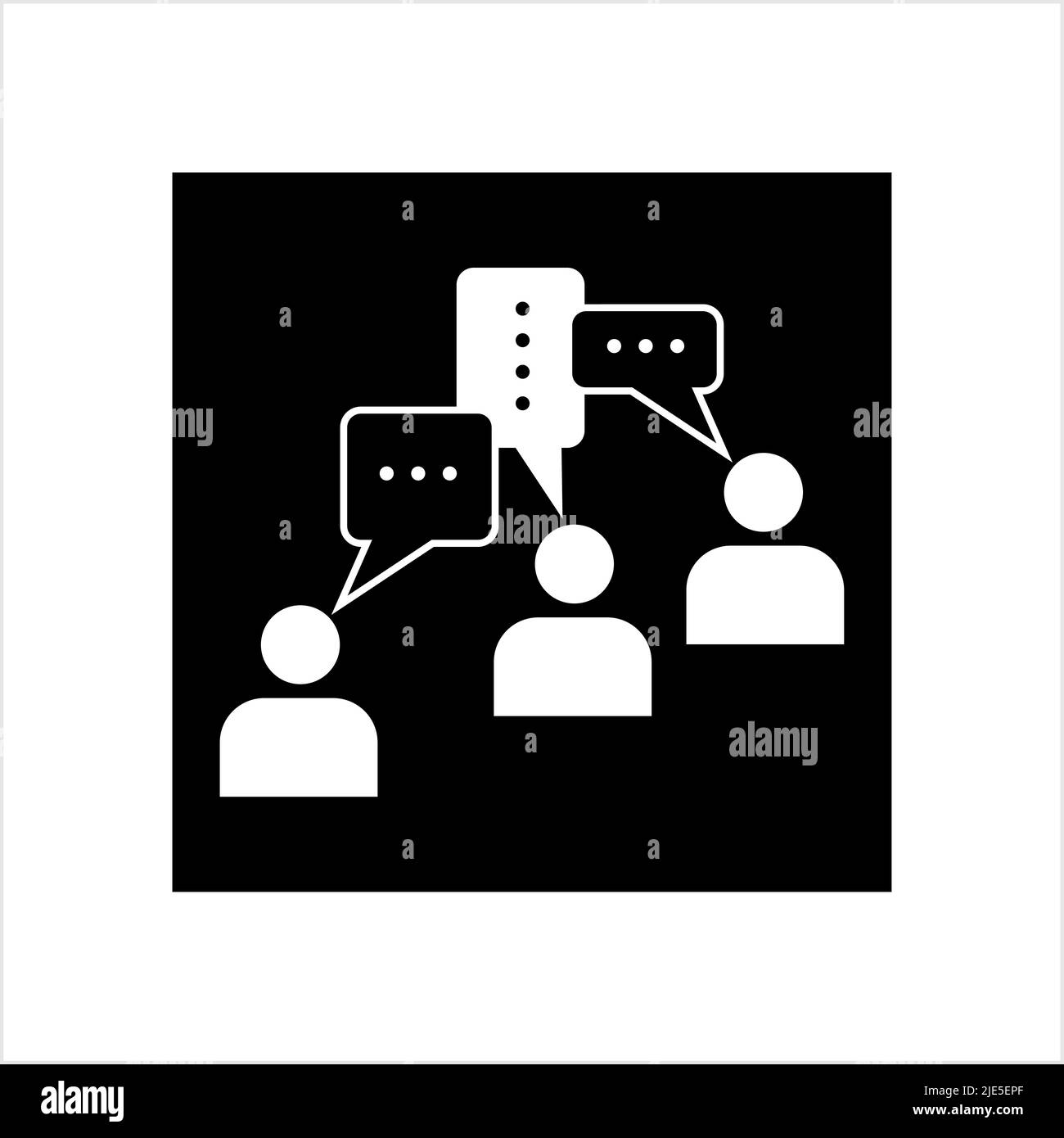Communication Icon, Business, Social Communication Icon Vector Art ...