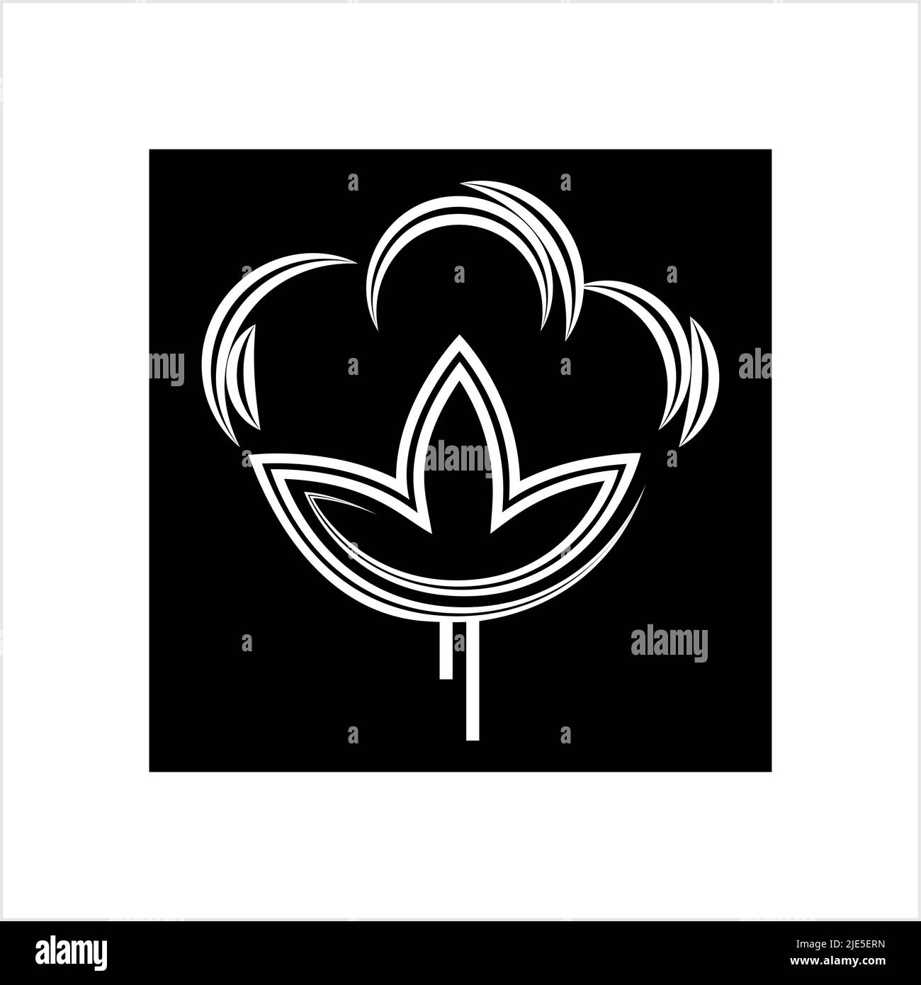 Cotton Flower Icon, Cotton Ball, Cotton Fiber Vector Art Illustration ...