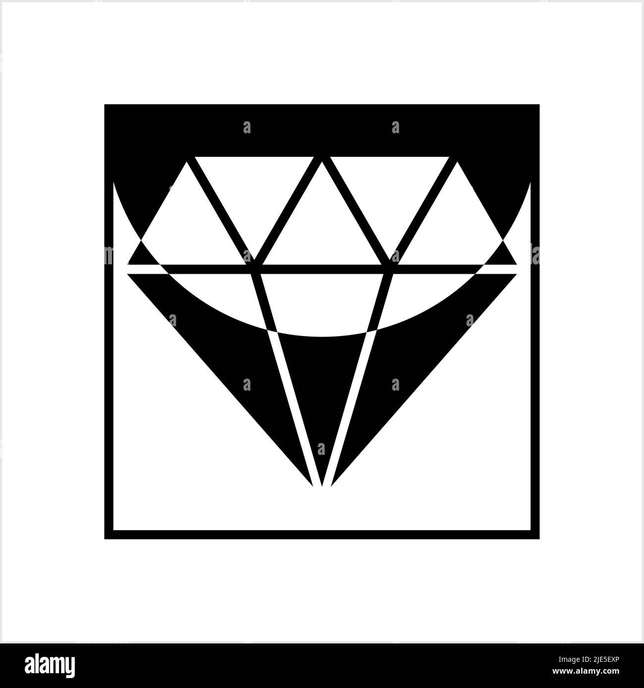 Diamond Icon, Diamond Cut Vector Art Illustration Stock Vector Image ...