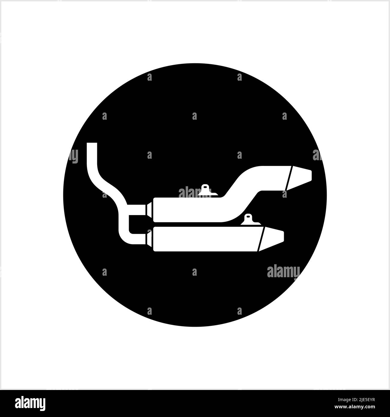 Exhaust Icon, Auto Exhaust Icon, Muffler Vector Art Illustration Stock ...