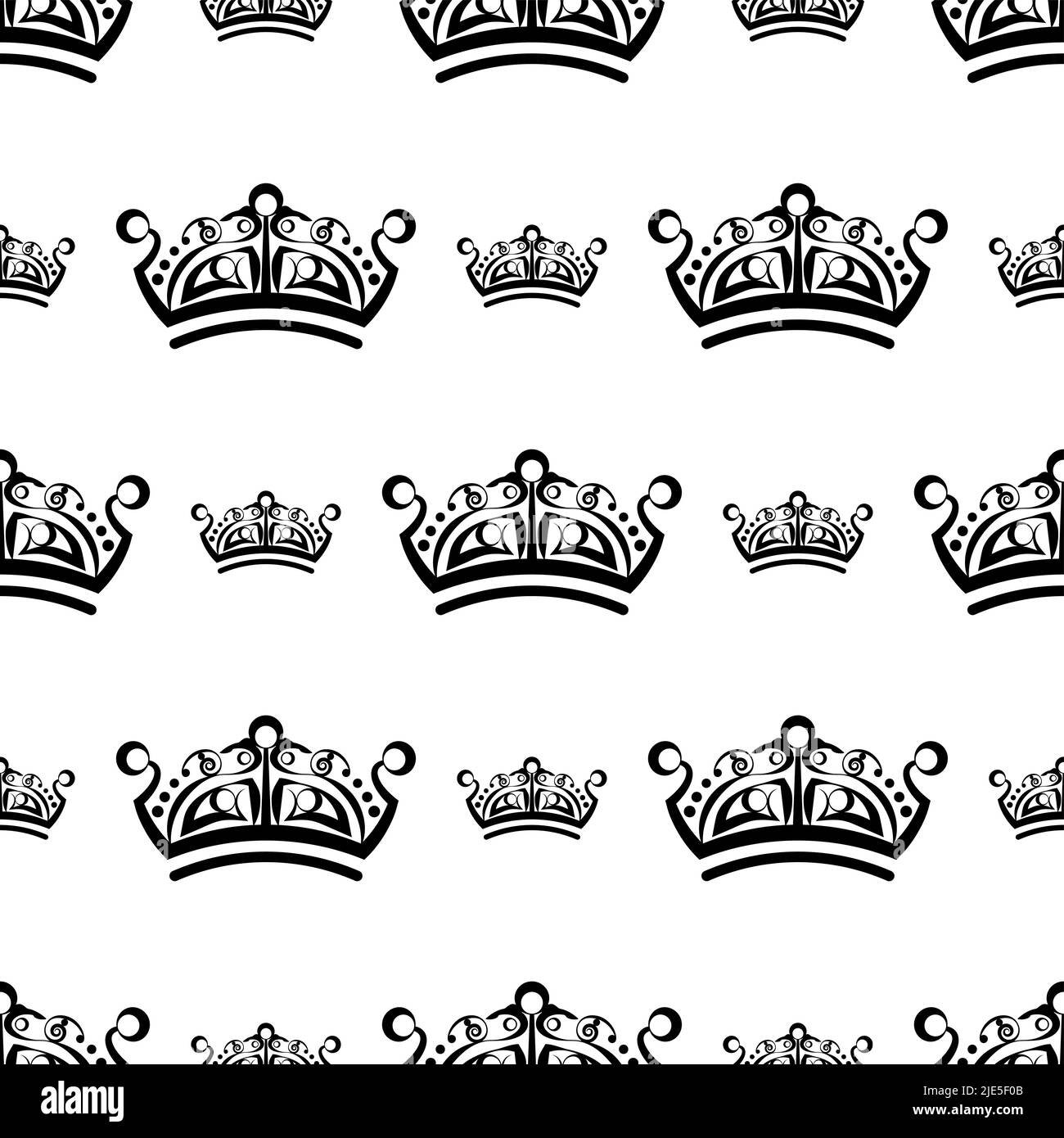 Crown Icon Seamless Pattern, Crown Vector Art Illustration Stock Vector ...
