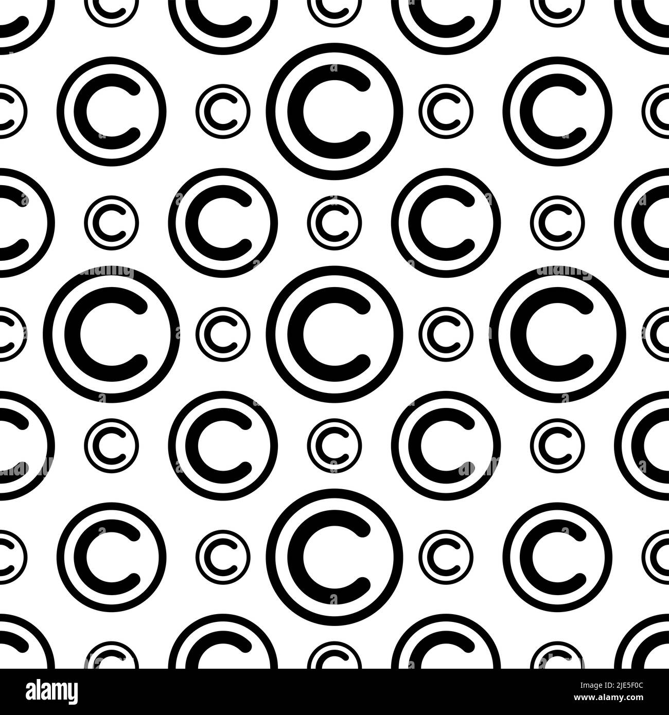 Copyright Icon Seamless Pattern, Copyright Letter C Symbol Vector Art ...