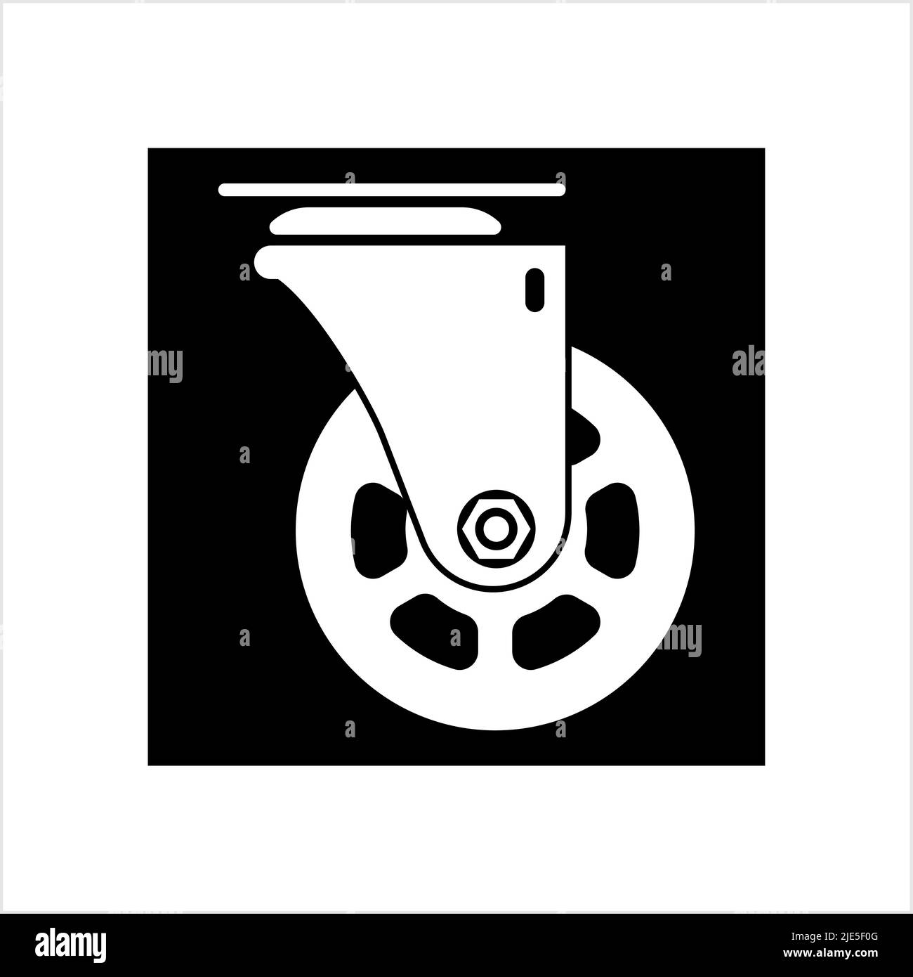 Caster Wheel Icon Vector Art Illustration Stock Vector Image & Art - Alamy
