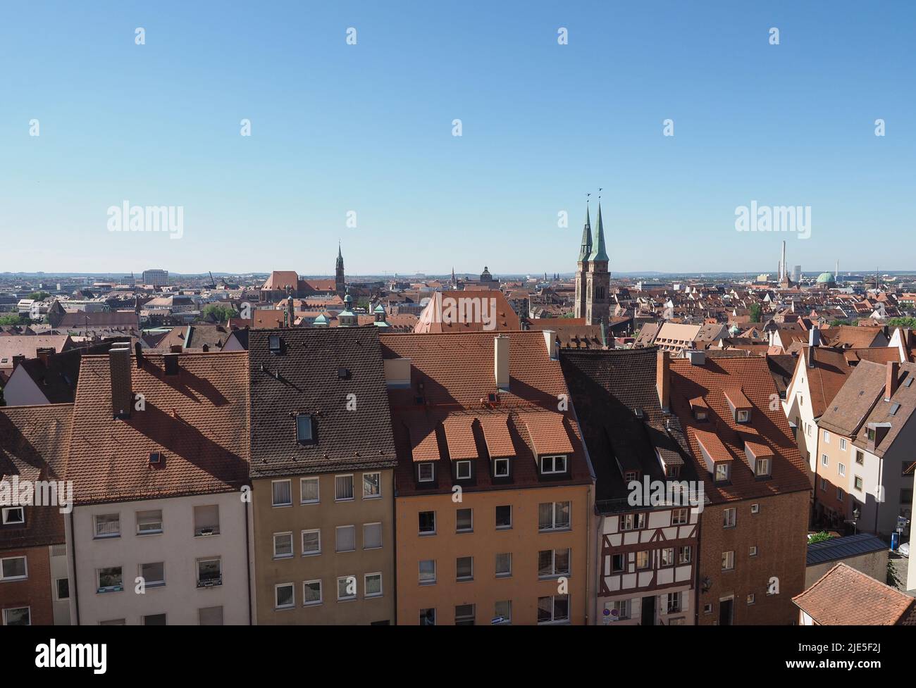 Aerial view of the city of Nuernberg, Germany Stock Photo - Alamy