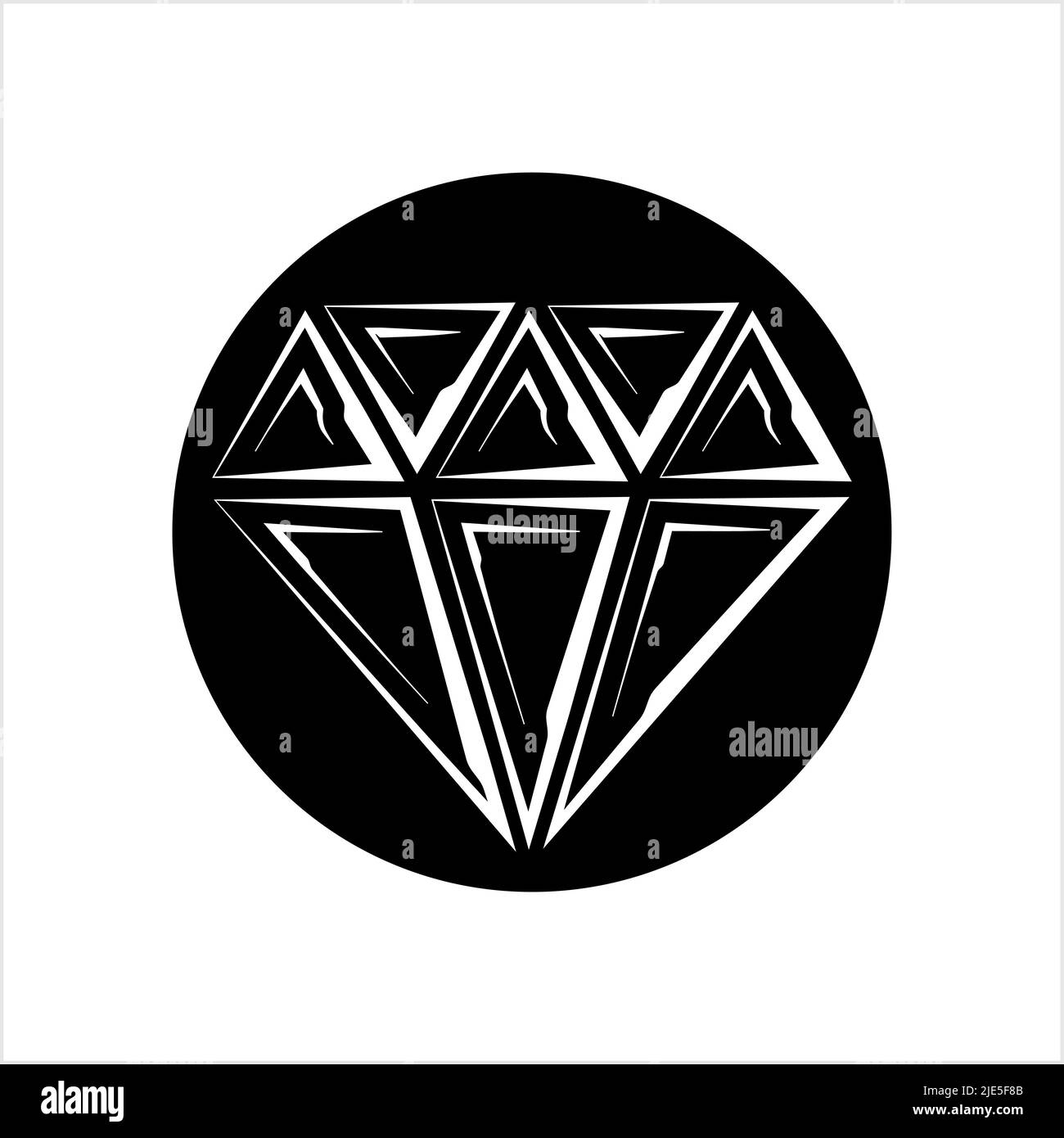 Diamond Icon, Diamond Cut Vector Art Illustration Stock Vector Image ...