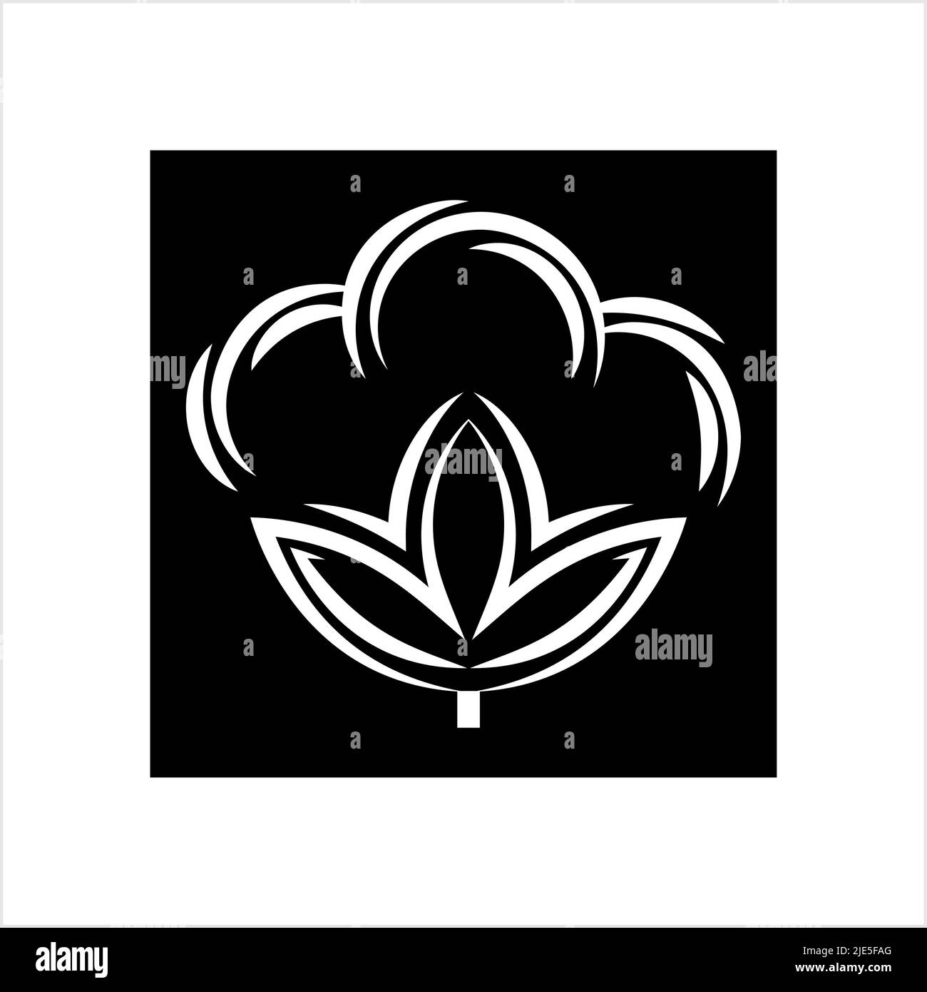 Cotton Flower Icon, Cotton Ball, Cotton Fiber Vector Art Illustration ...