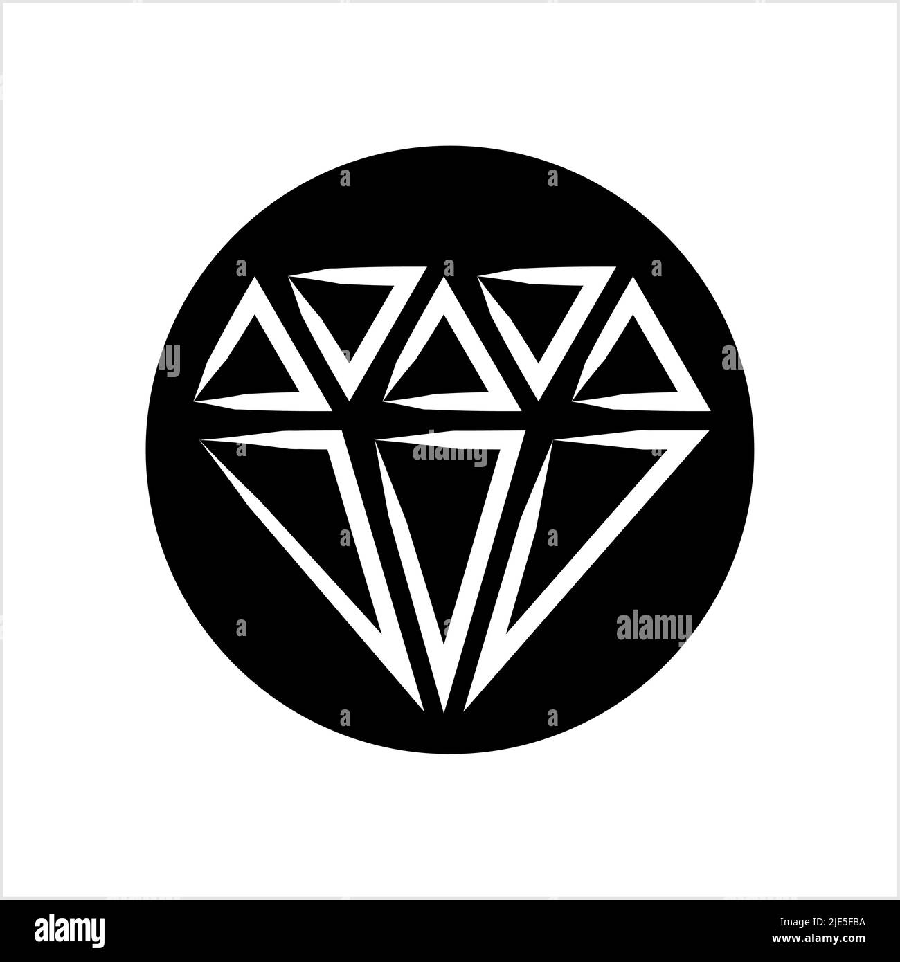 Diamond Icon, Diamond Cut Vector Art Illustration Stock Vector Image ...