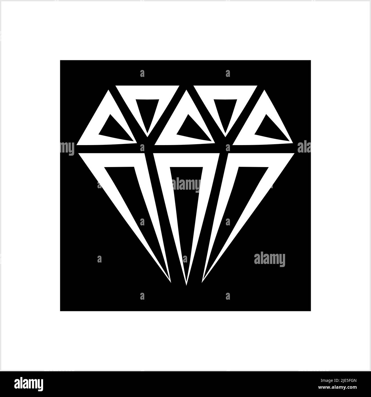 Diamond Icon, Diamond Cut Vector Art Illustration Stock Vector Image ...