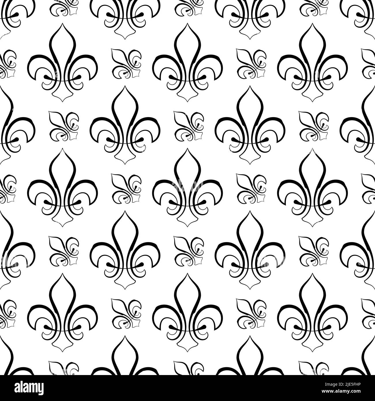 Fleur De Lis Seamless Pattern, Fleur-De-Lys Or Flower-De-Luce, The ...