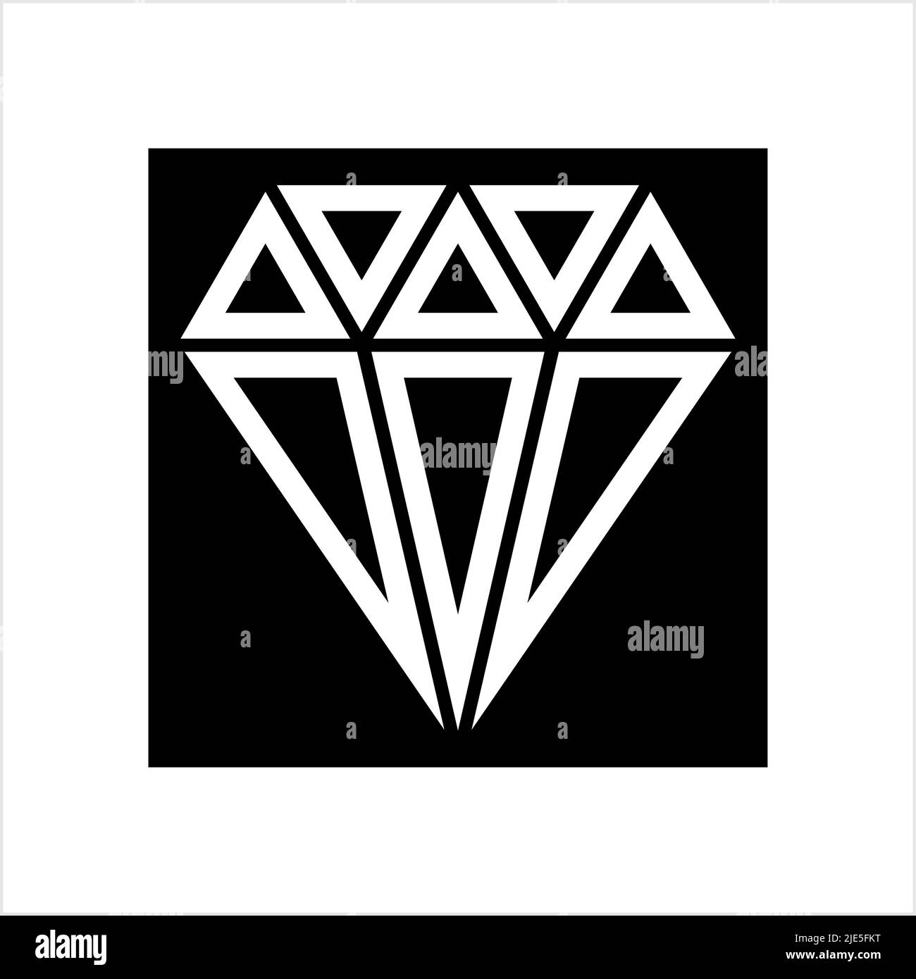 Diamond Icon, Diamond Cut Vector Art Illustration Stock Vector Image ...