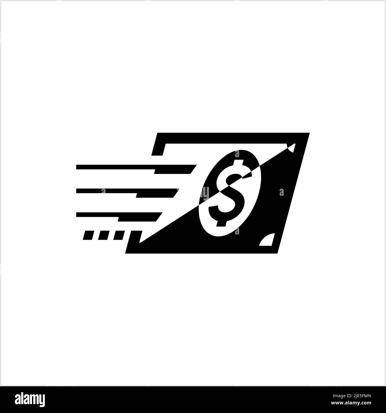 Fast Cash Icon, Fast Bill Icon Vector Art Illustration Stock Vector ...