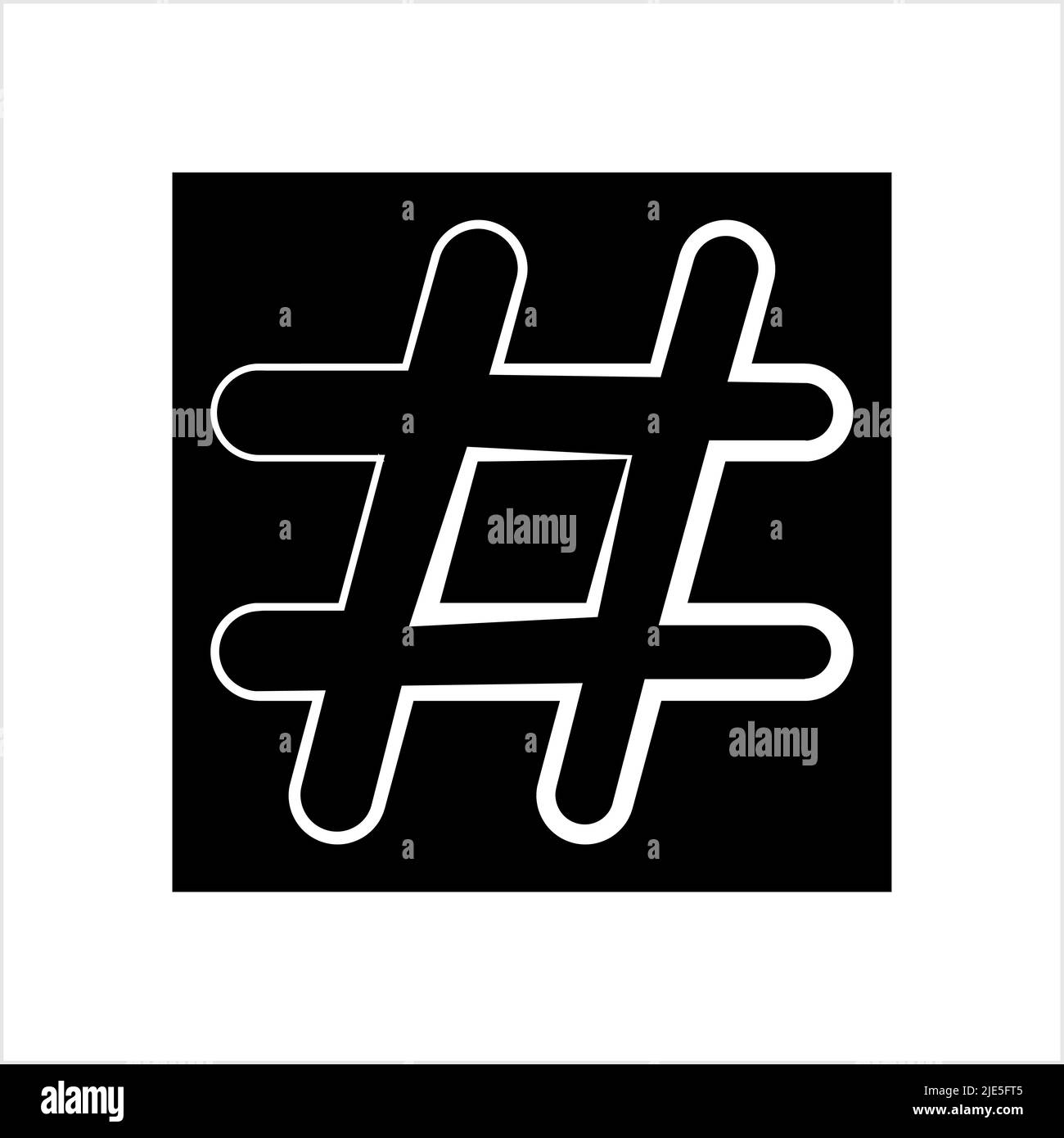 Hash Tag Icon, Hashtag Icon Vector Art Illustration Stock Vector Image ...