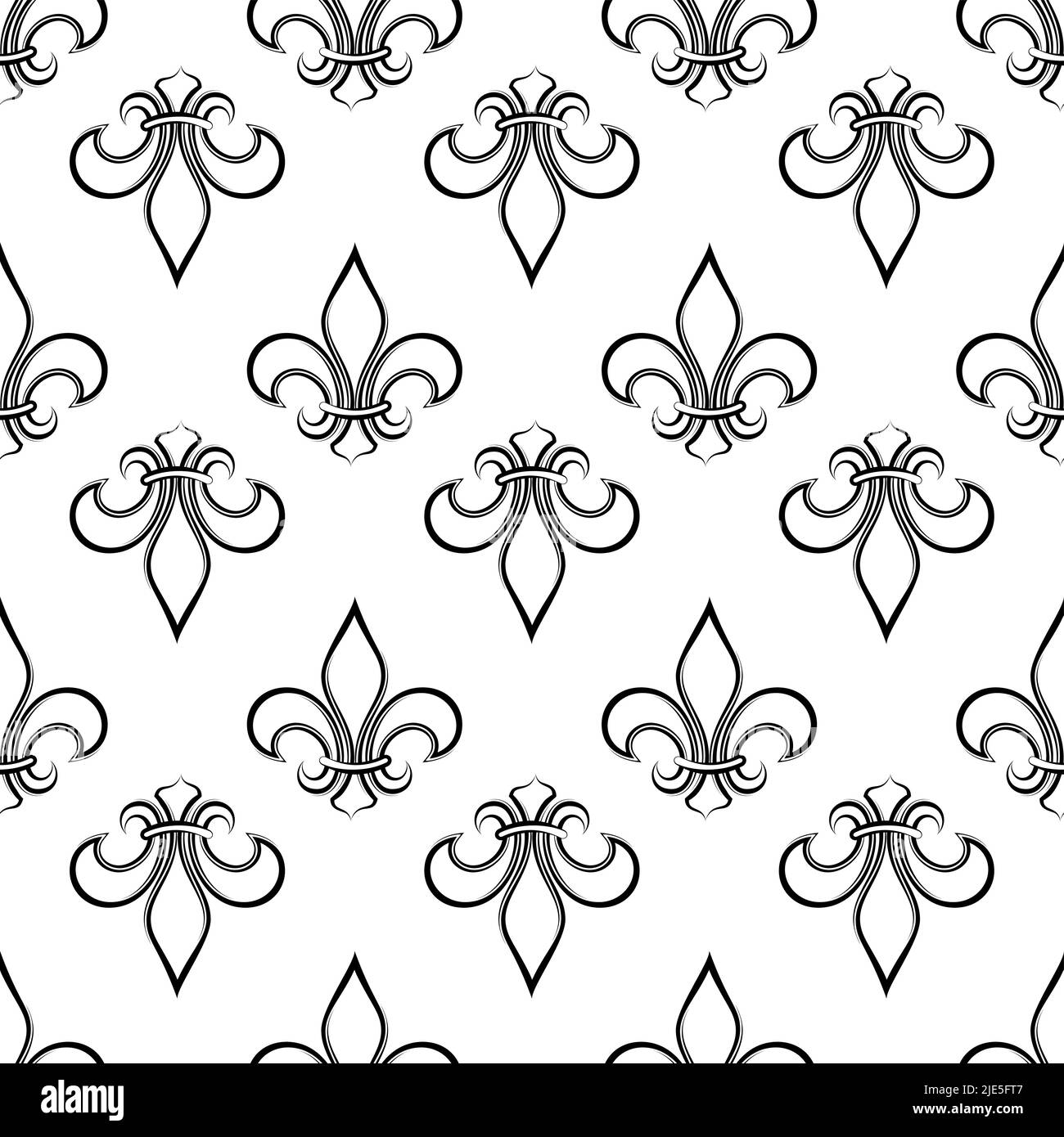 Fleur De Lis Seamless Pattern, Fleur-De-Lys Or Flower-De-Luce, The ...