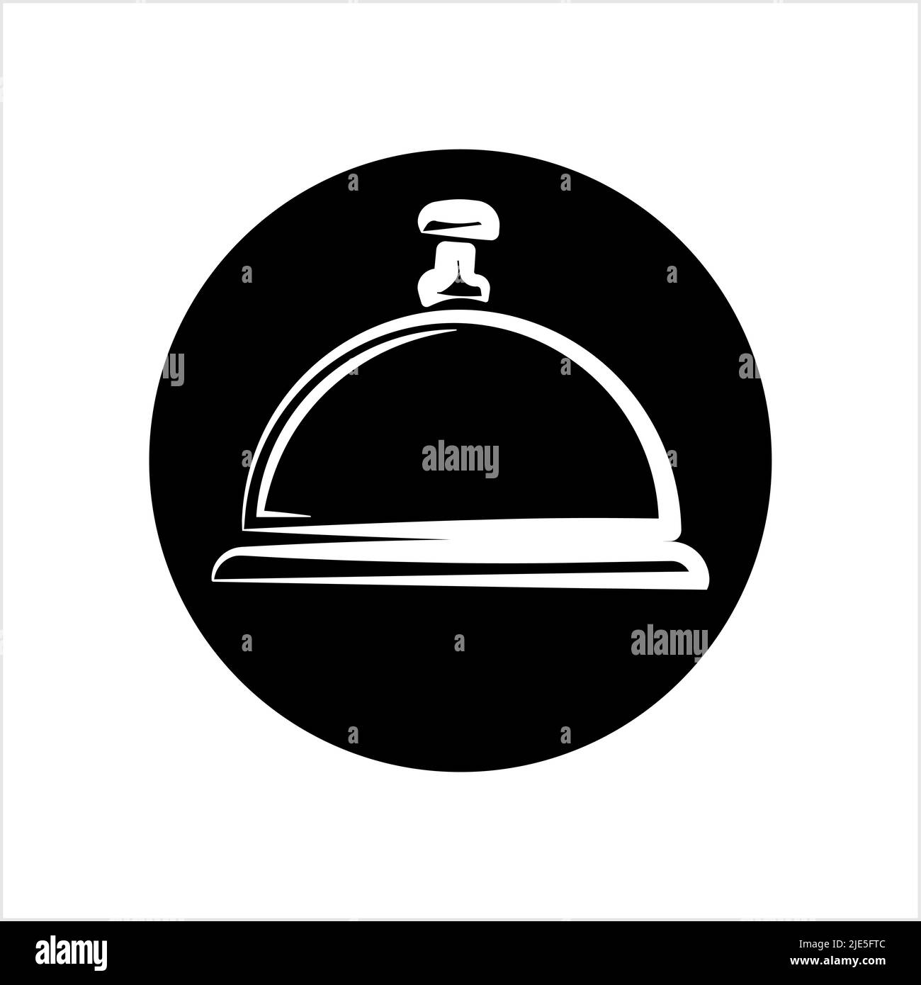 Hotel Bell Icon, Reception Bell Vector Art Illustration Stock Vector ...