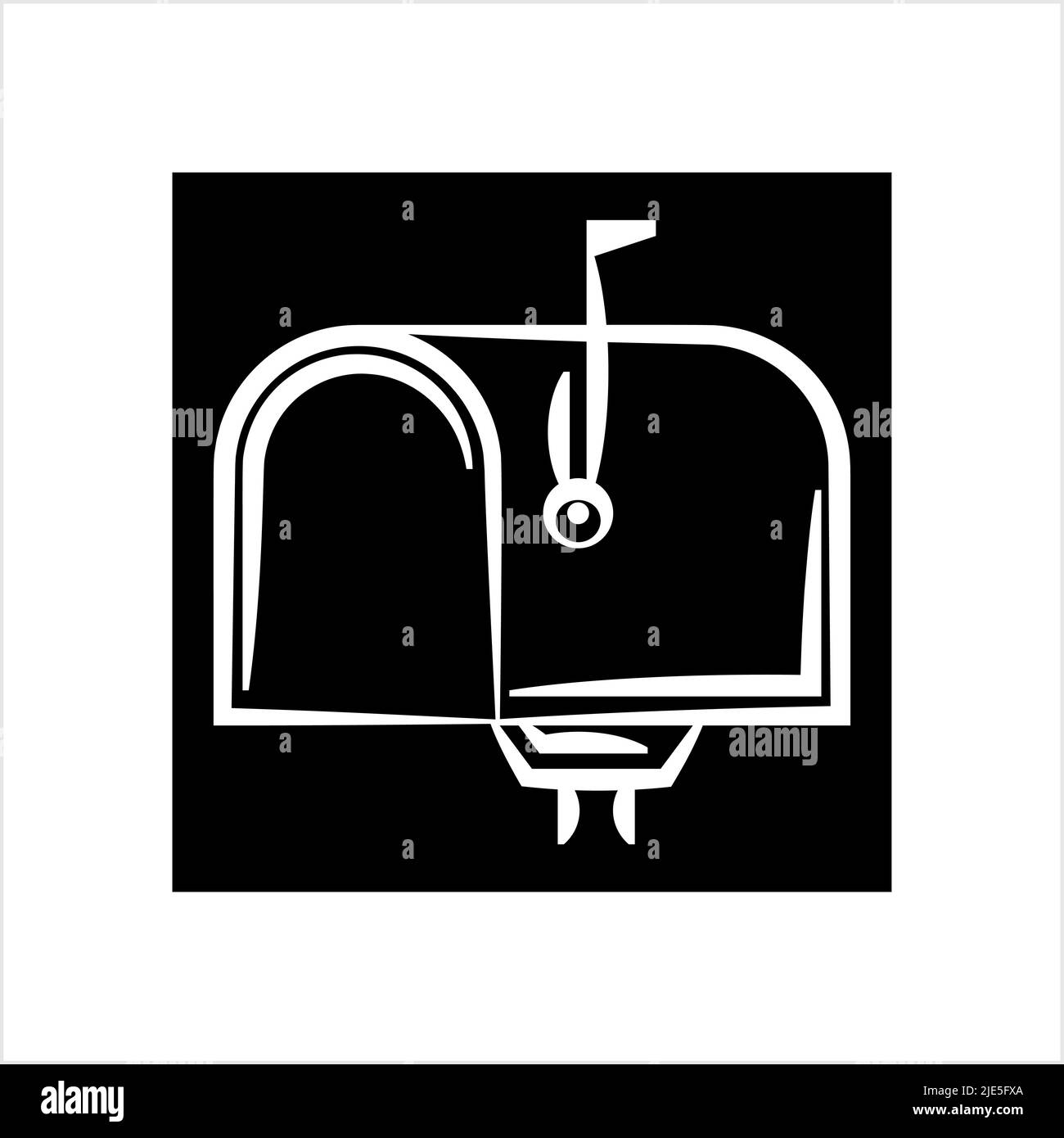 Mailbox Icon, Mail Box Icon Vector Art Illustration Stock Vector Image ...