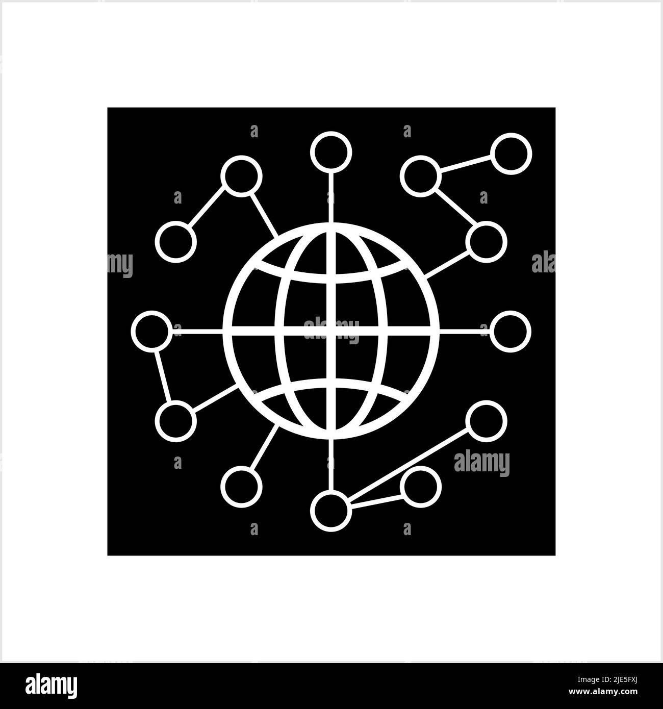 Global Network Icon Vector Art Illustration Stock Vector Image & Art ...