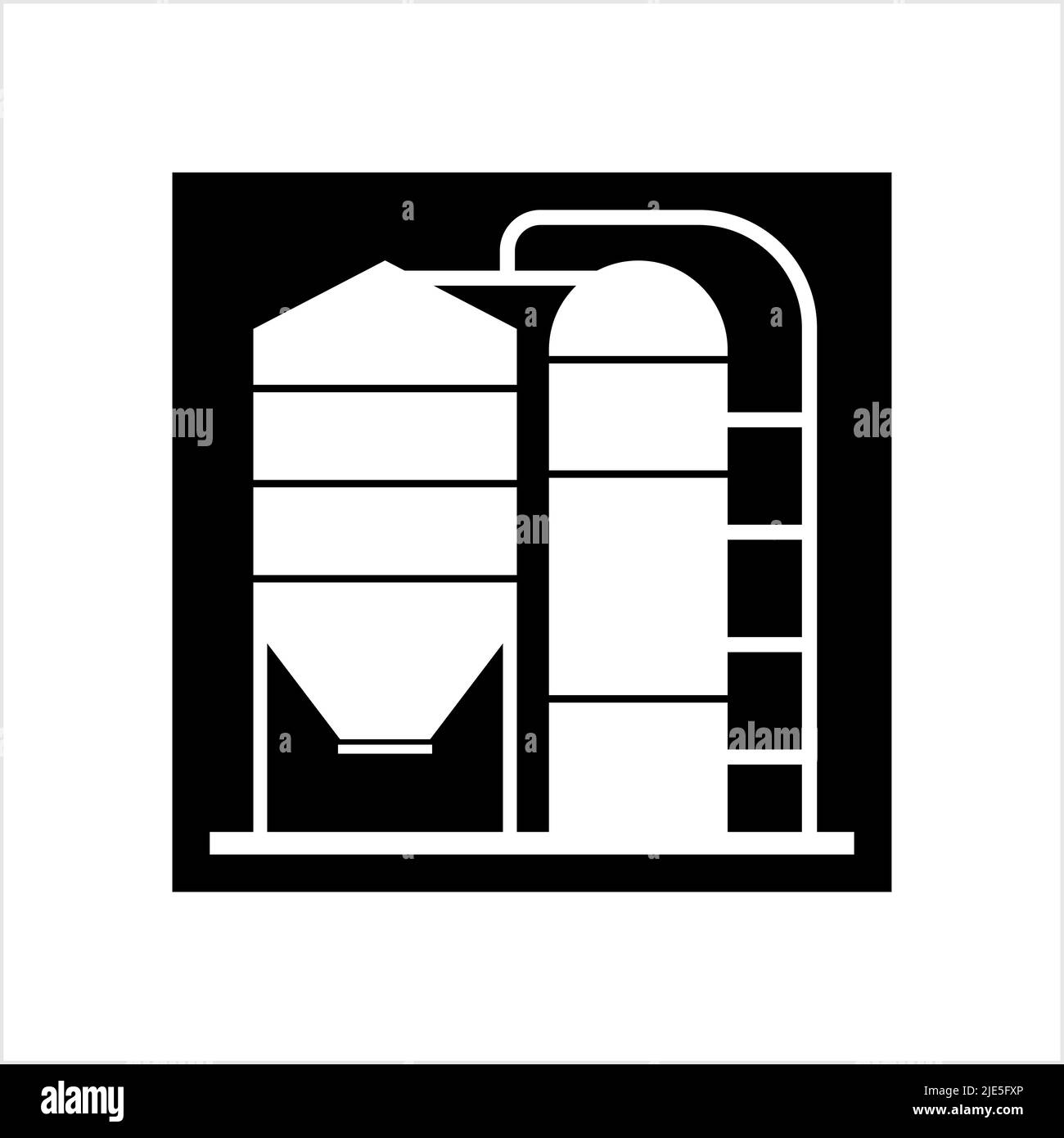 Granary Icon, Grain Storehouse Vector Art Illustration Stock Vector ...
