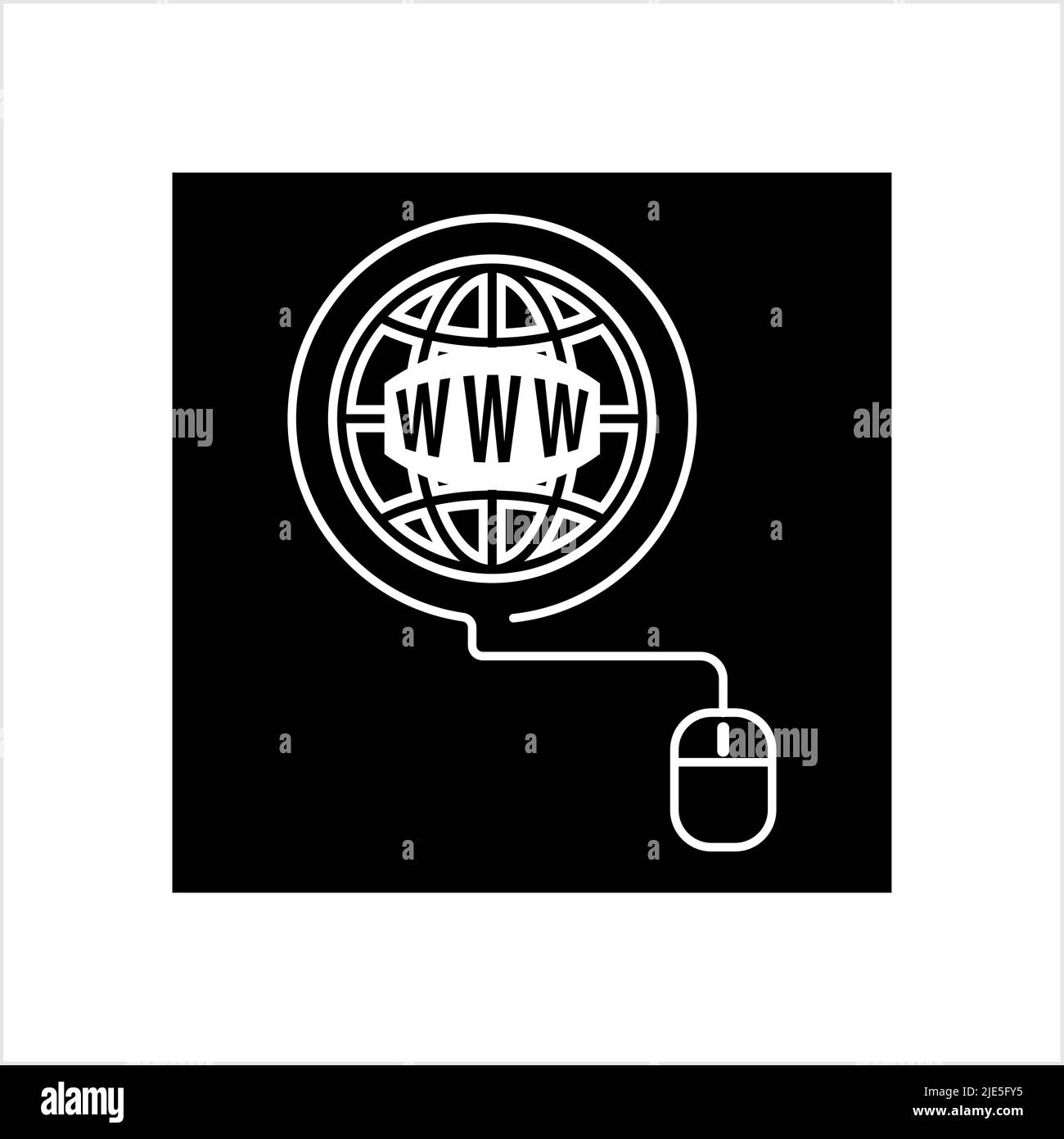 Go To Web, Mouse, Globe Icon, Vector Art Illustration Stock Vector ...