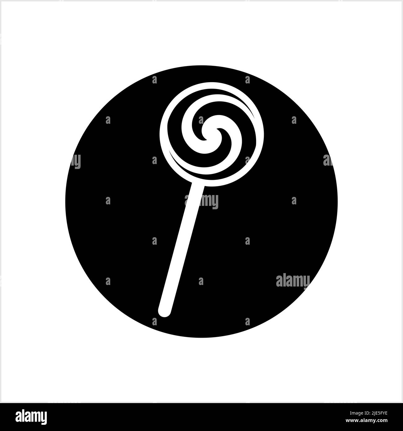 Stick lollipop caramel lolly circle Black and White Stock Photos ...