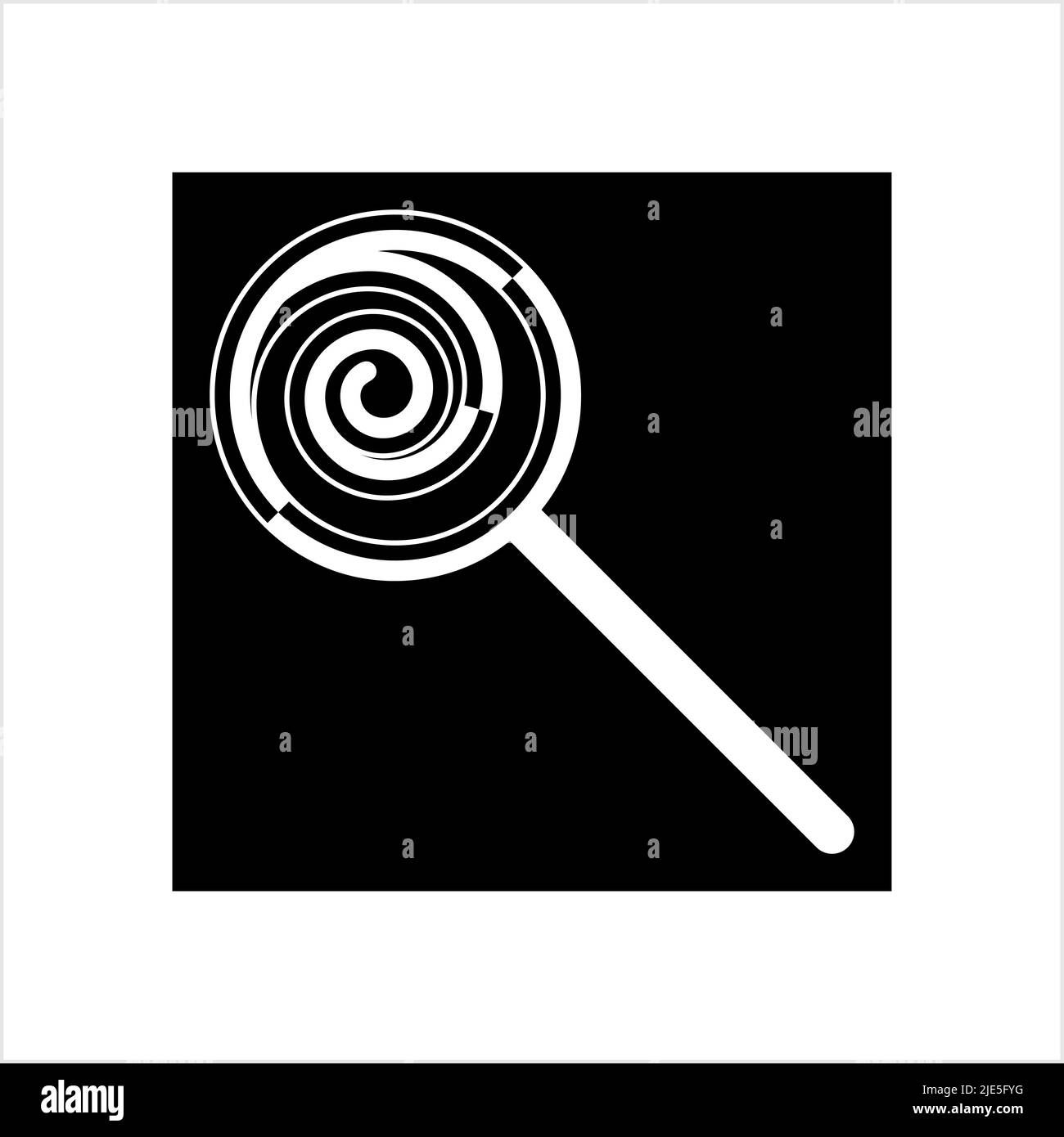 Stick lollipop caramel lolly circle Black and White Stock Photos ...